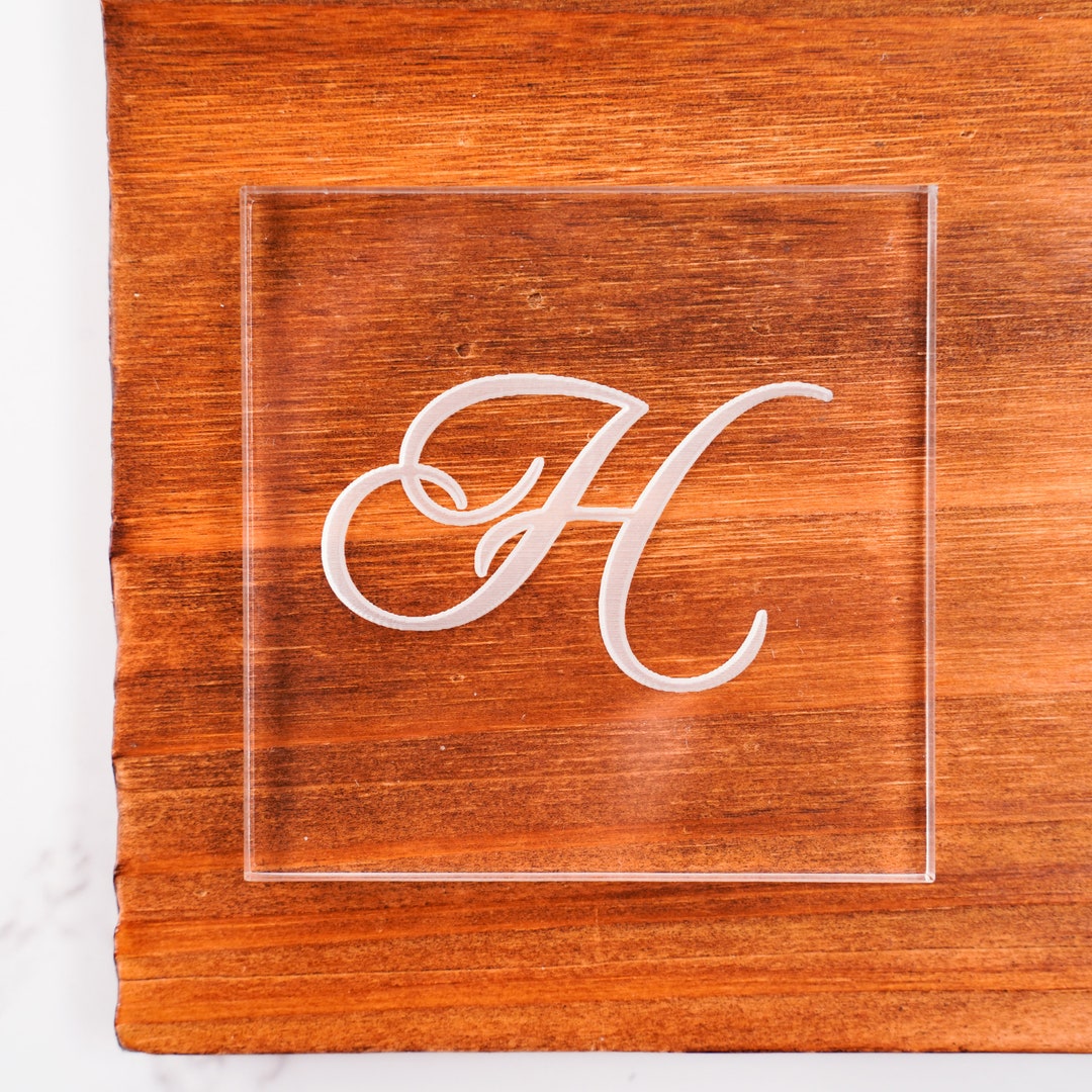 Elegant Monogram Letter With Flourishes Acrylic Fondant Embosser - Etsy