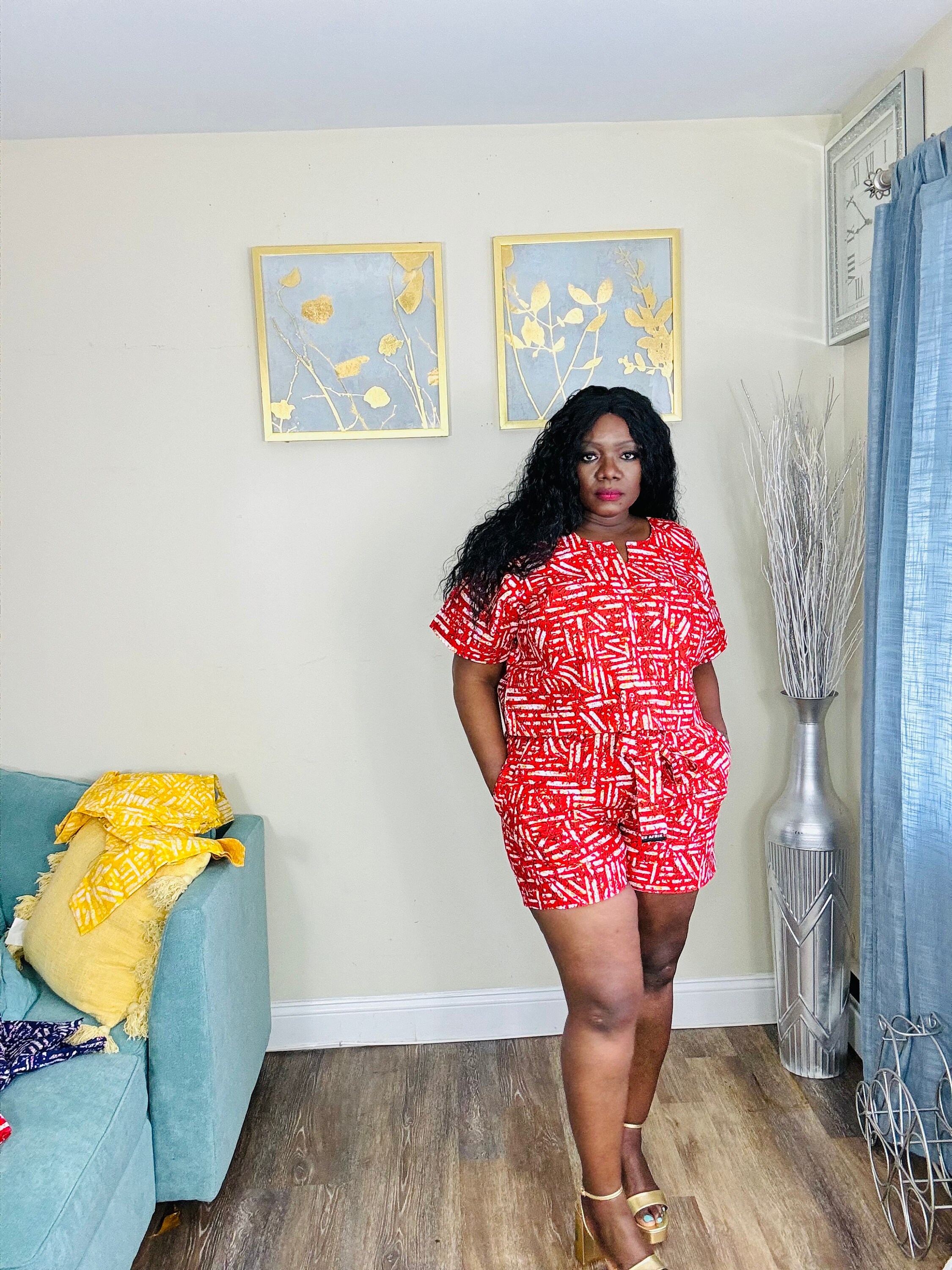 African Print High-waist Short, African Print Short Set, Ankara Crop ...