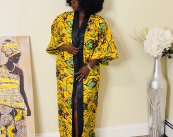 African Print Duster Ankara Print Kimono Ankara Kimono - Etsy