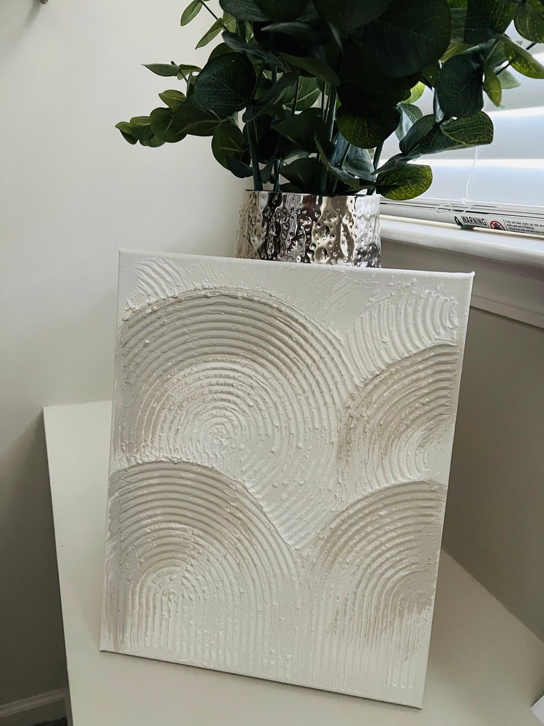 Textured Spackle Wall Art | Plaster Art | 11”x14” Wall Decor | Handmade ...