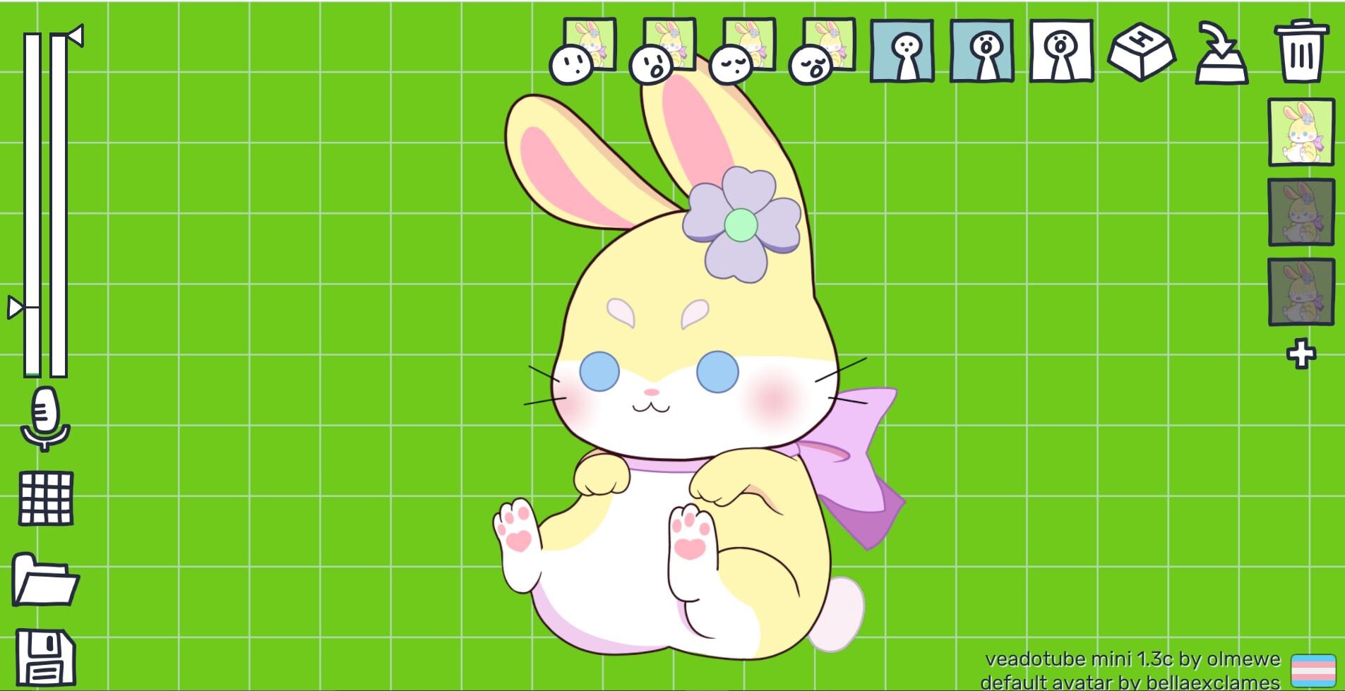 Rabbit Pngtuber 'bunny Yellow' 3 Emotions Animal Vtuber Ready for ...
