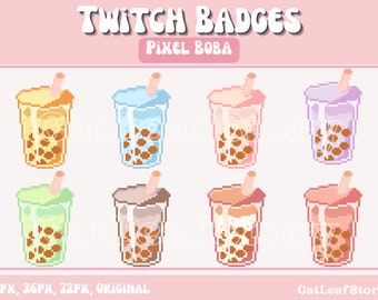 Pixel Boba Tea - Etsy