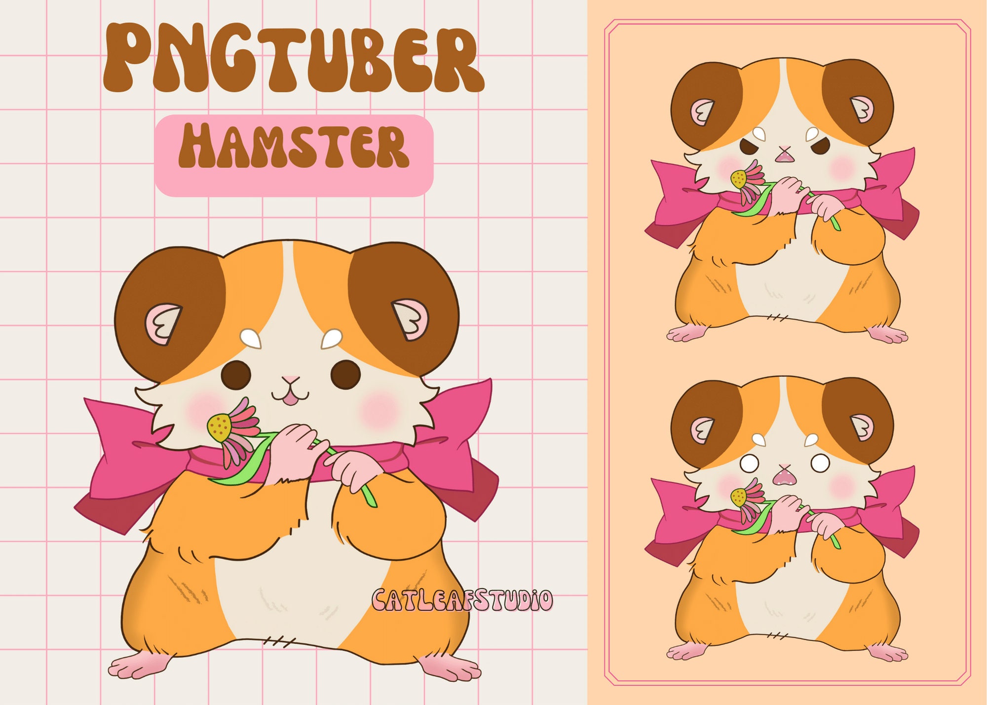 Animal PNGtuber / 'Hamster' 3 emociones / Animal Vtuber / Ready For ...