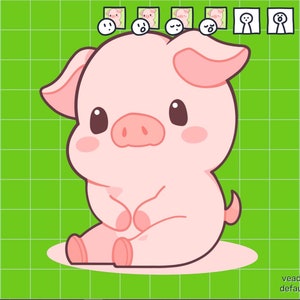 Animal Pngtuber 'pig' 4 Emotions Animal Vtuber Ready for Veadotube - Etsy