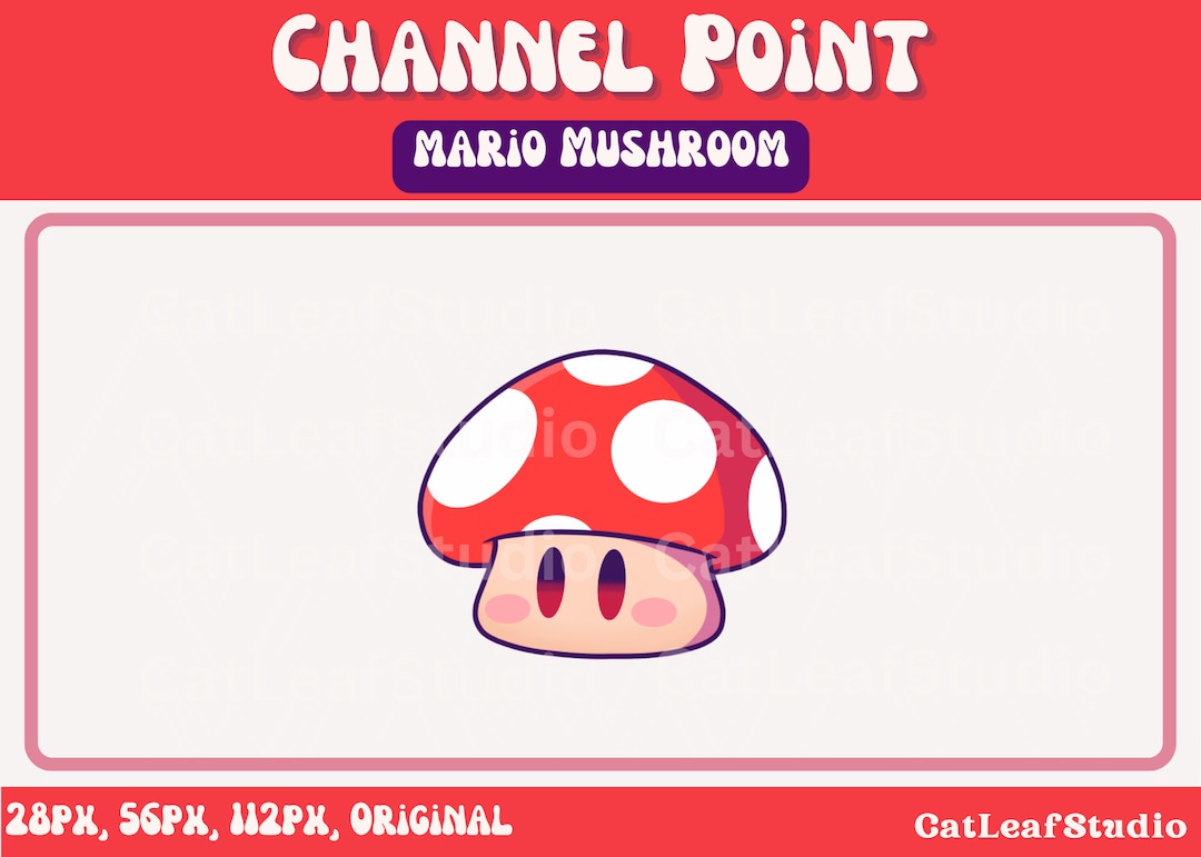 Mario Mushroom Channel Point Gaming Channel Points Twitch - Etsy