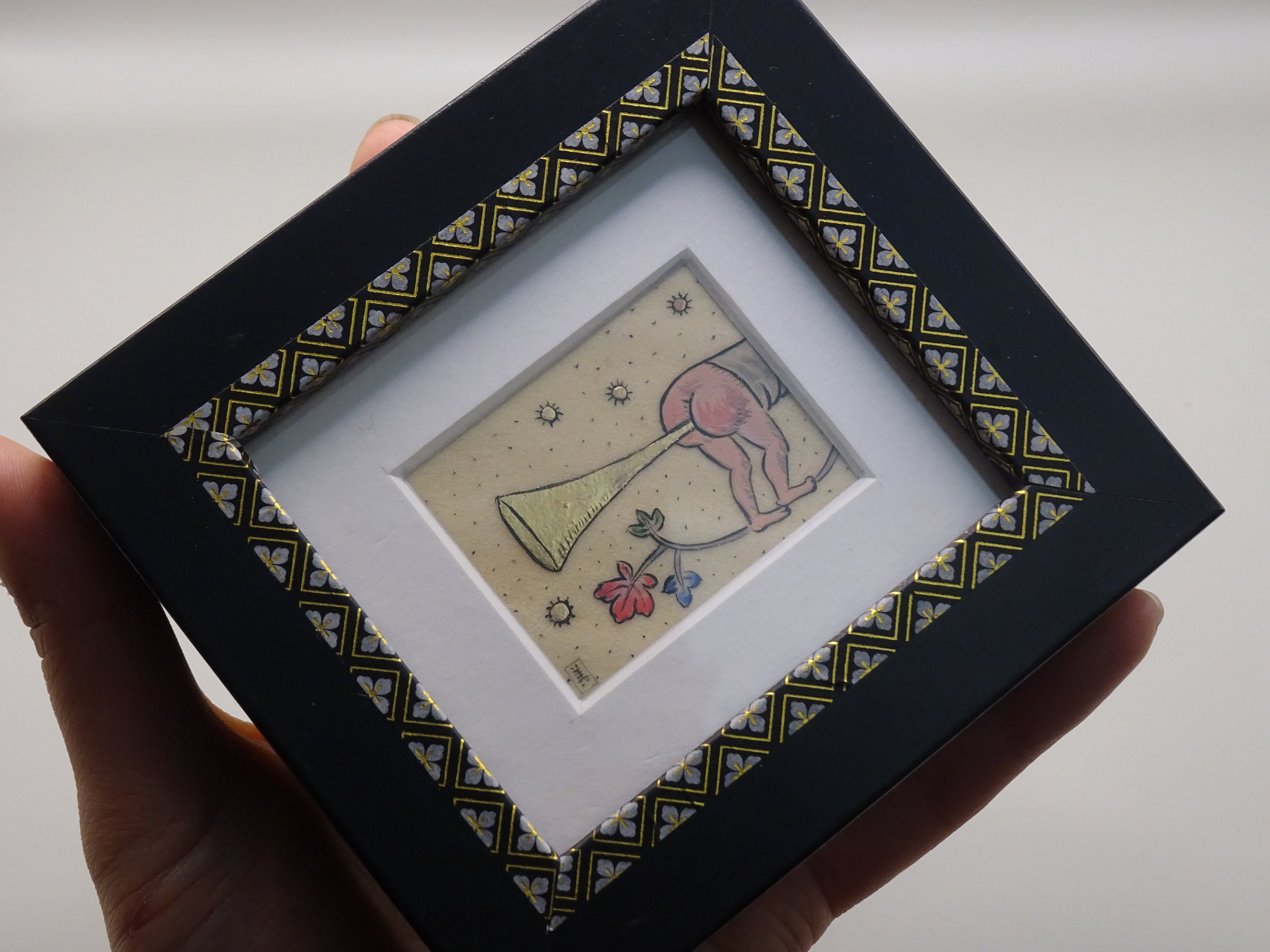 Medieval Butt Trumpet Original Handmade Miniature Painting - Etsy UK