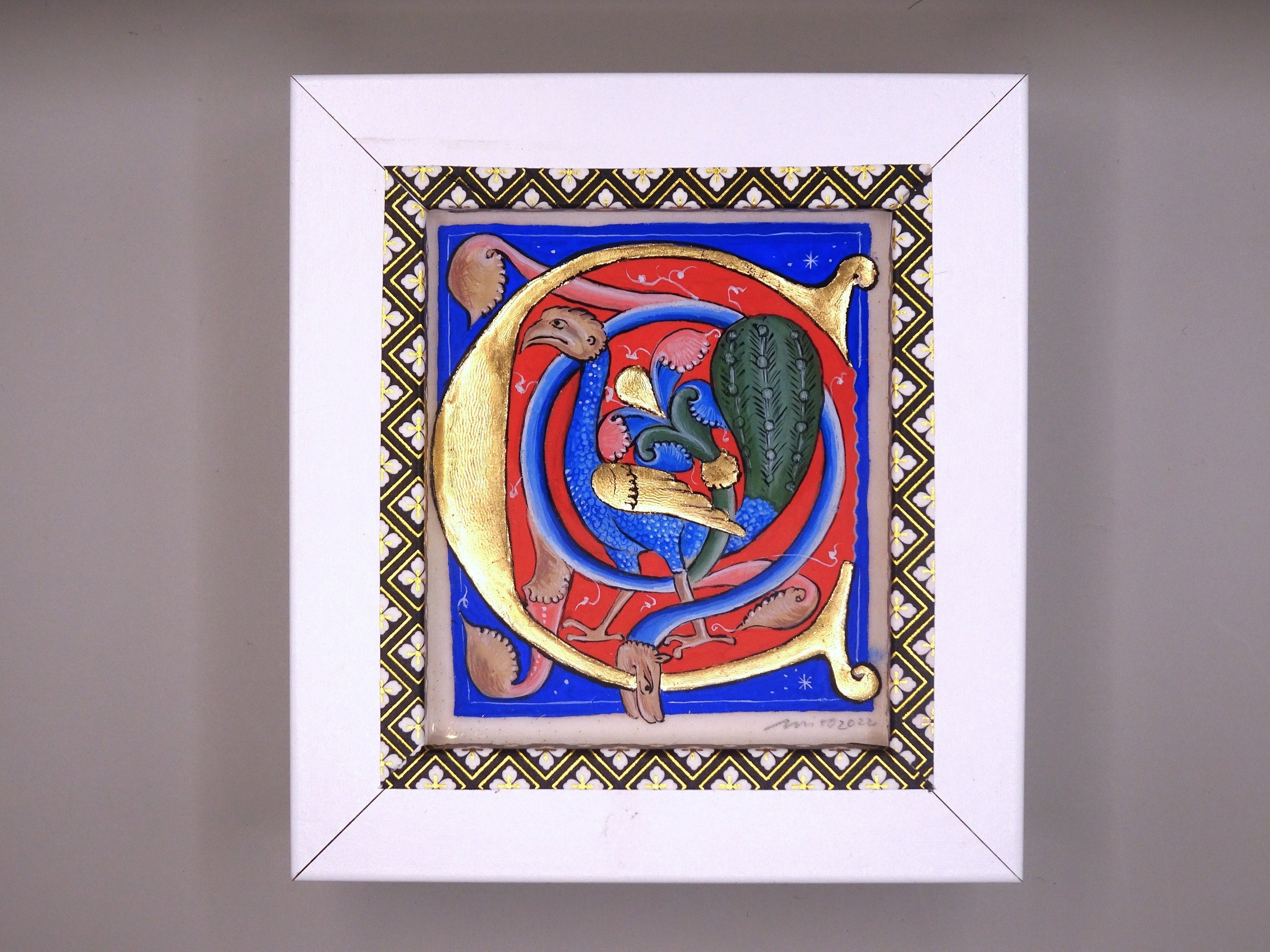 Medieval Peacock Original Handmade Miniature Painting - Etsy