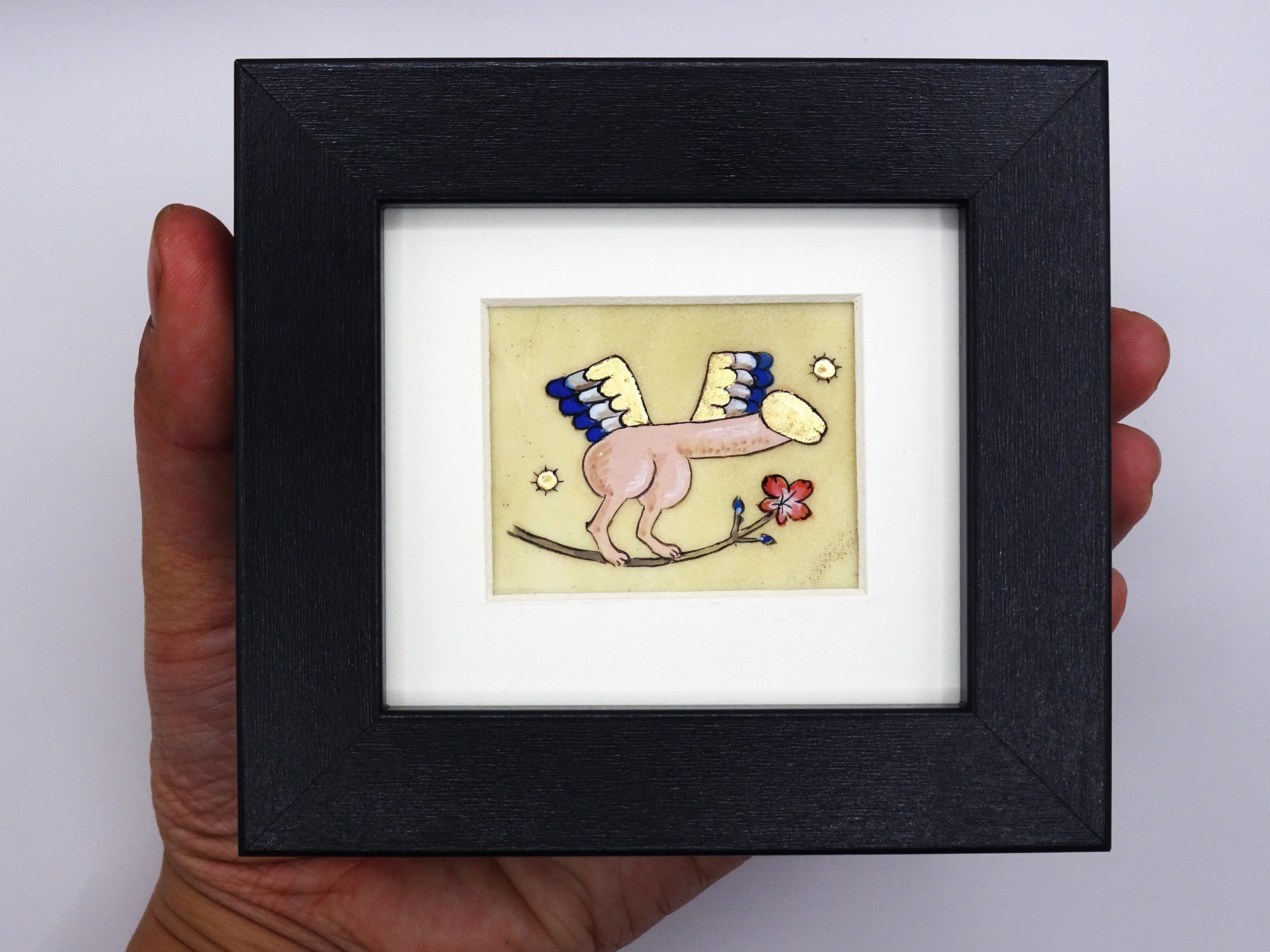 Medieval Flying Penis Original Handmade Miniature Painting - Etsy