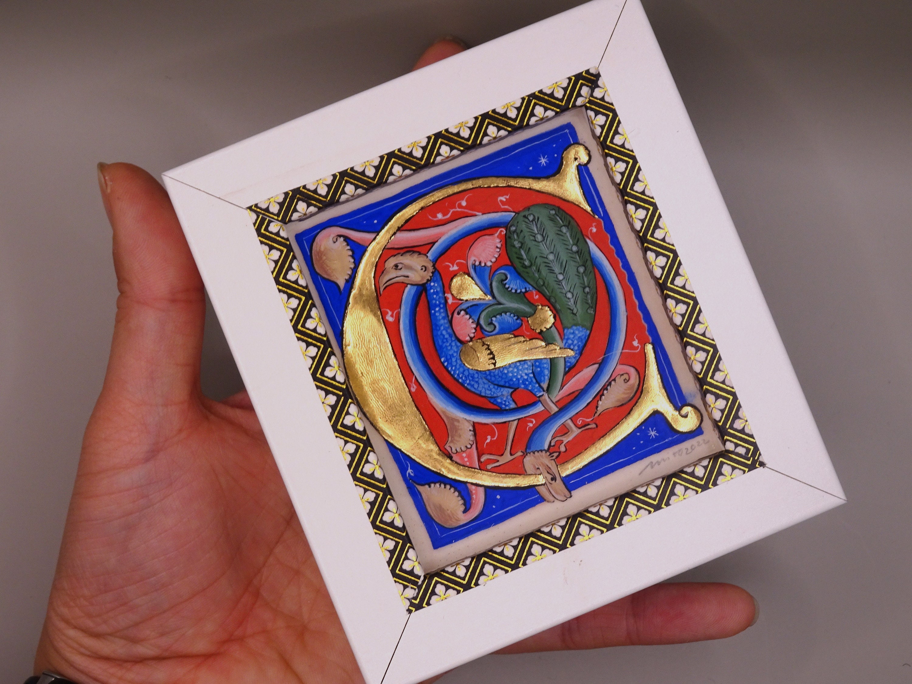 Medieval Peacock Original Handmade Miniature Painting - Etsy