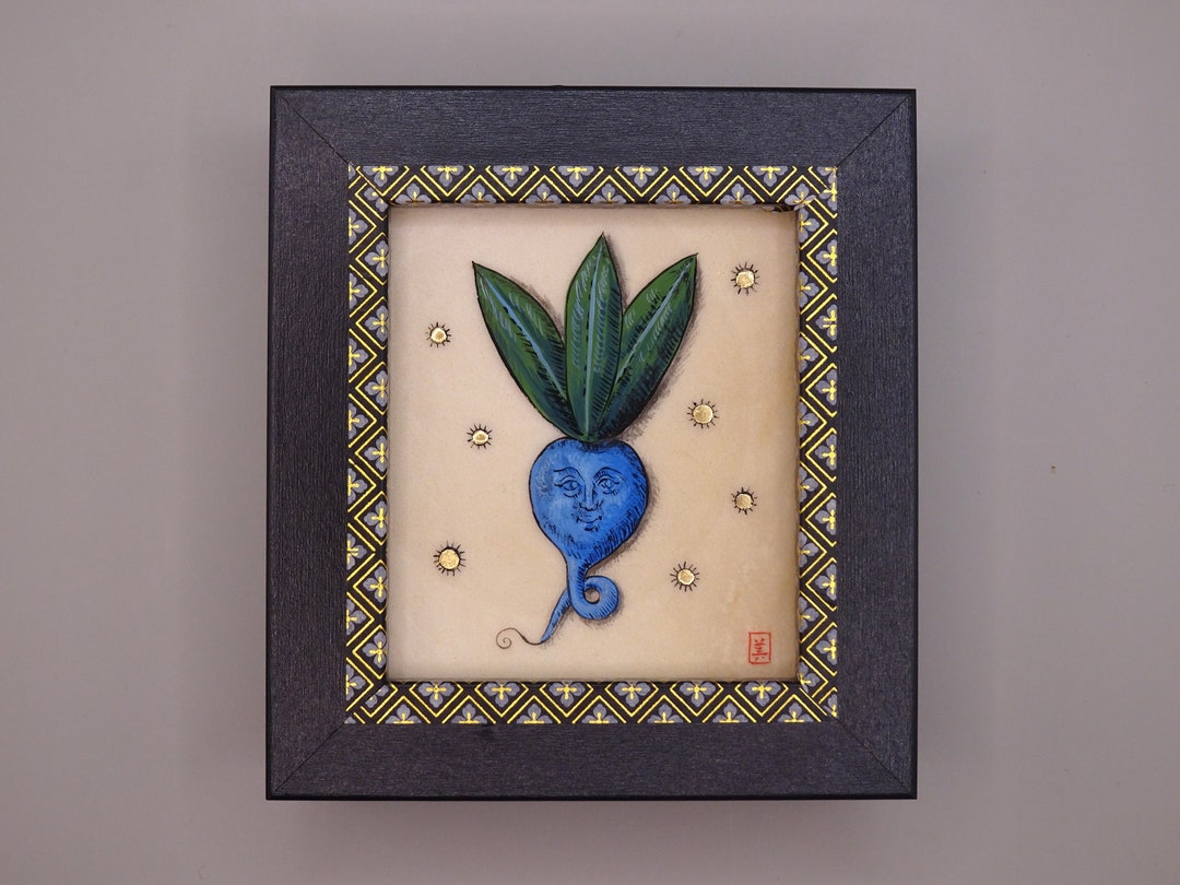 Medieval Turnip With Face (large), Voynich Style Original Handmade ...