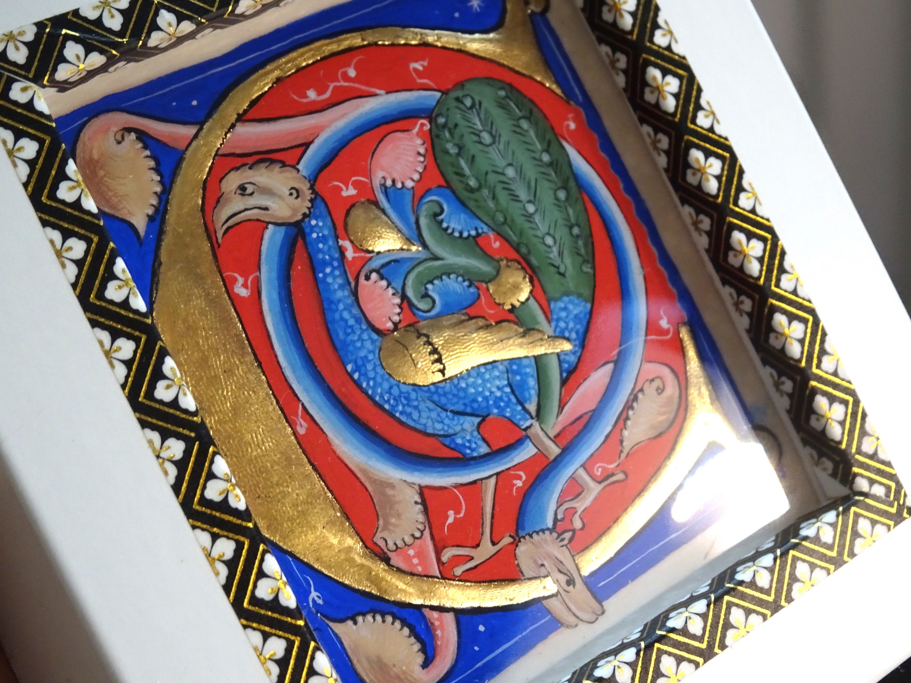 Medieval Peacock Original Handmade Miniature Painting - Etsy