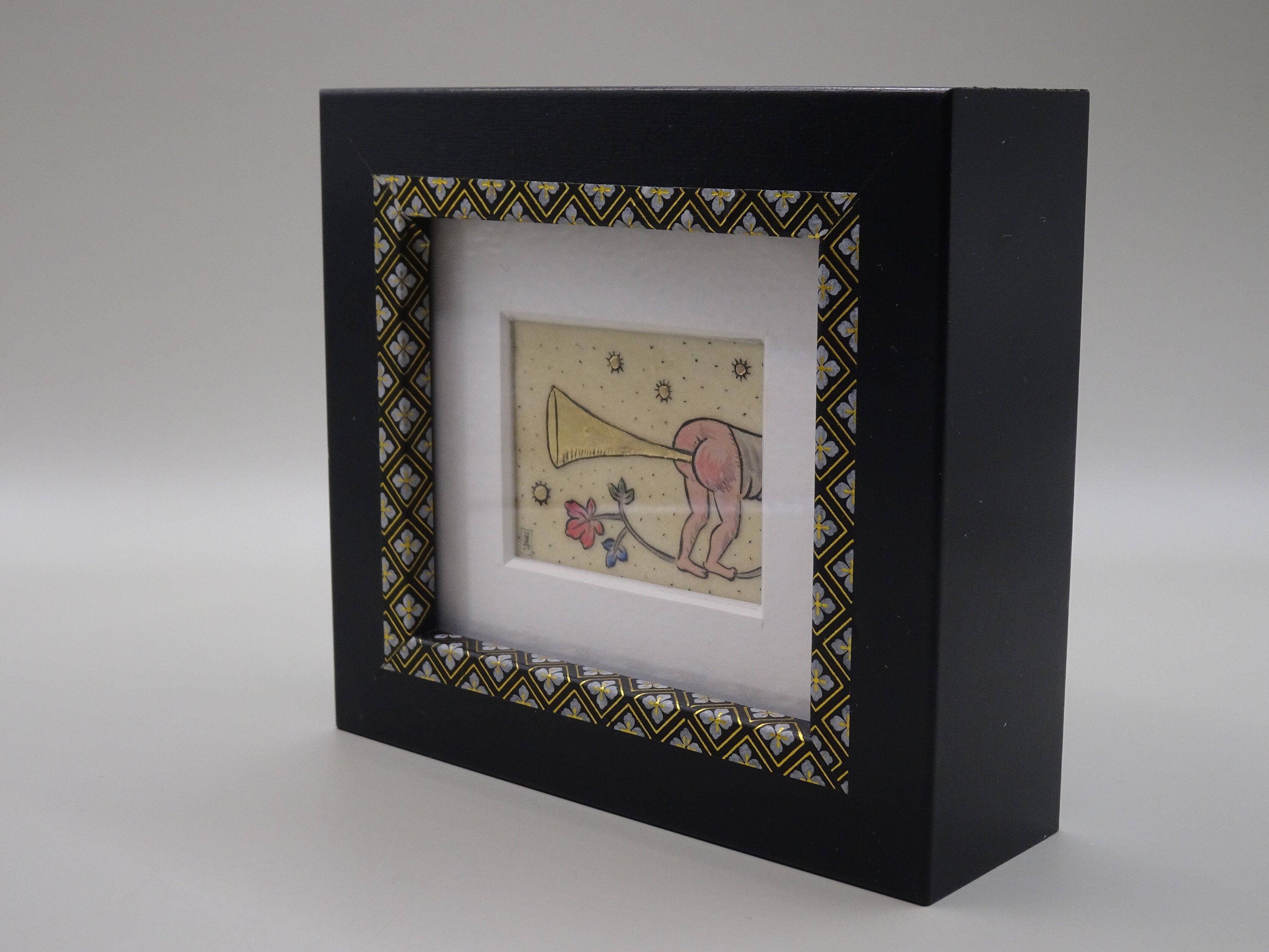 Medieval Butt Trumpet Original Handmade Miniature Painting - Etsy UK