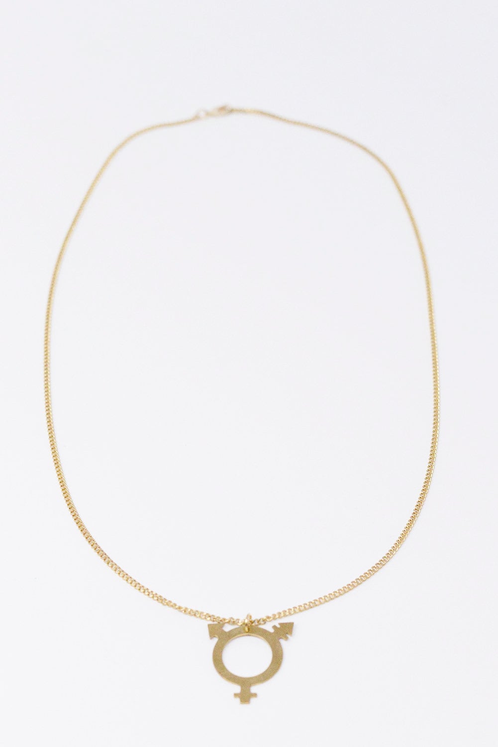 Brass Transgender Symbol Pendant Necklaces - Etsy