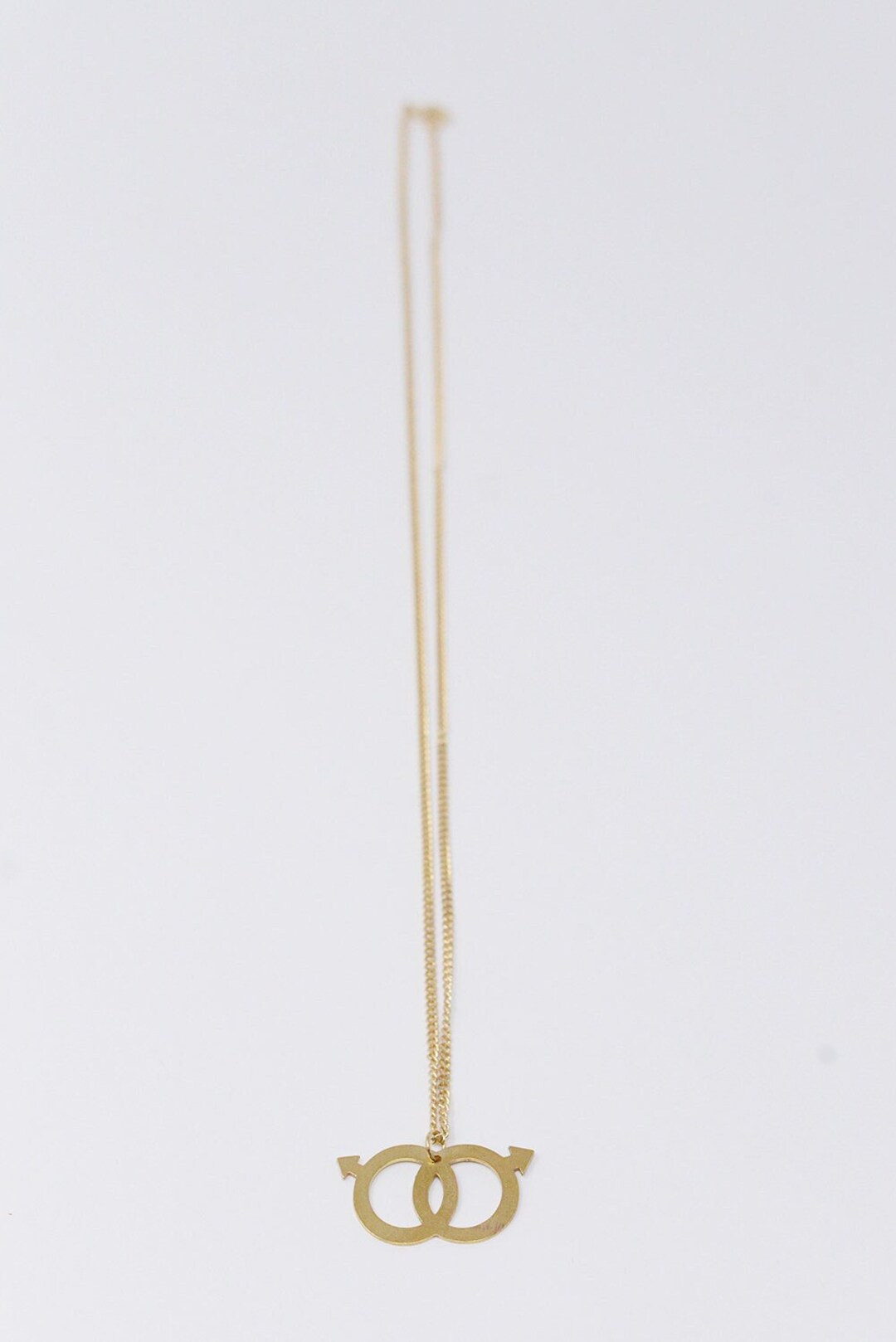 Brass Gay Male Symbol Necklace - Etsy