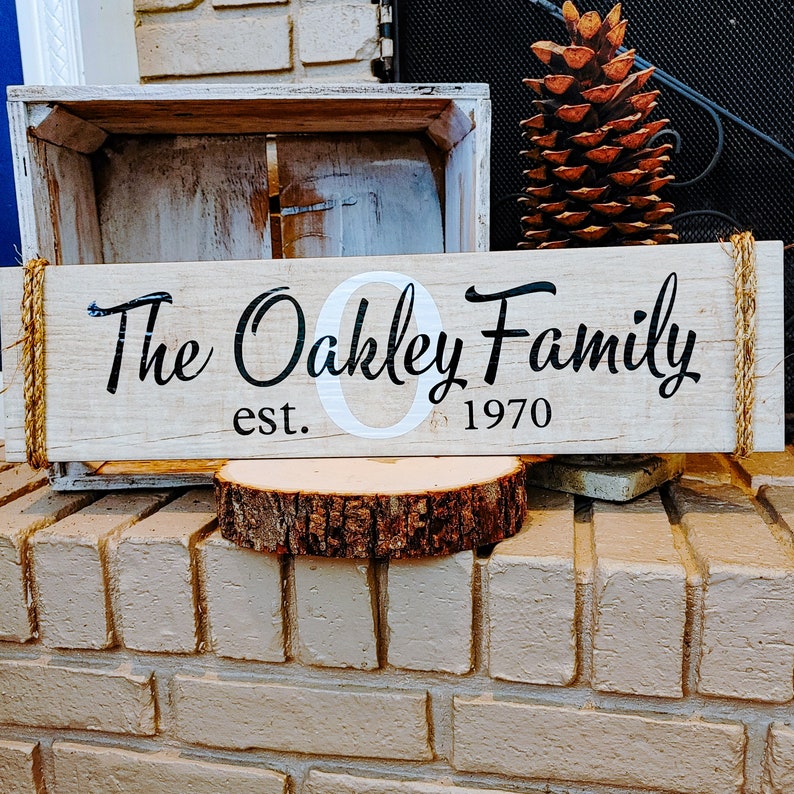 Personalized Ceramic Wood Style Tile Family Name Sign - Etsy