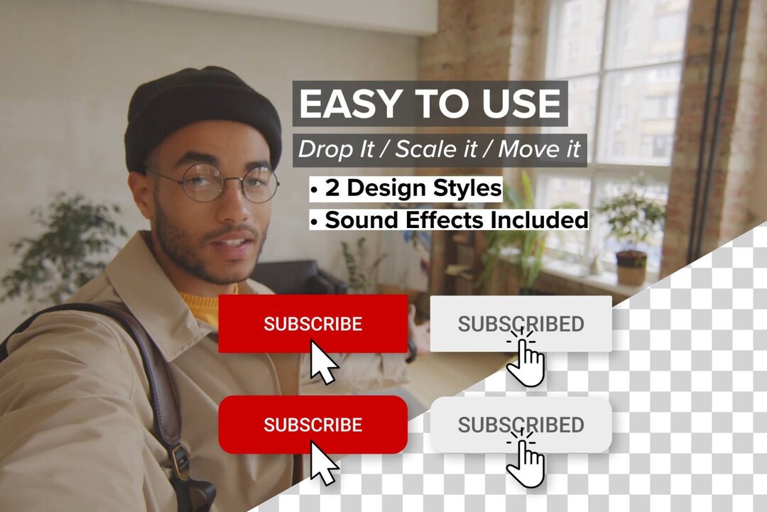 2 Animated Icons for Youtube Channel | Animated Subscribe Buttons ...