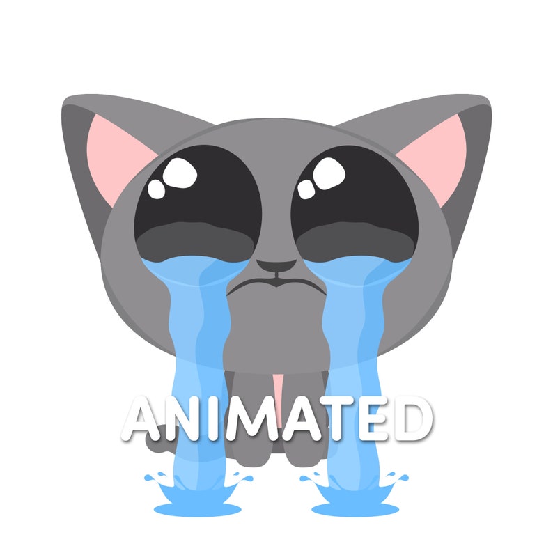 Animated Crying Cat Emote for Twitch/discord - Etsy