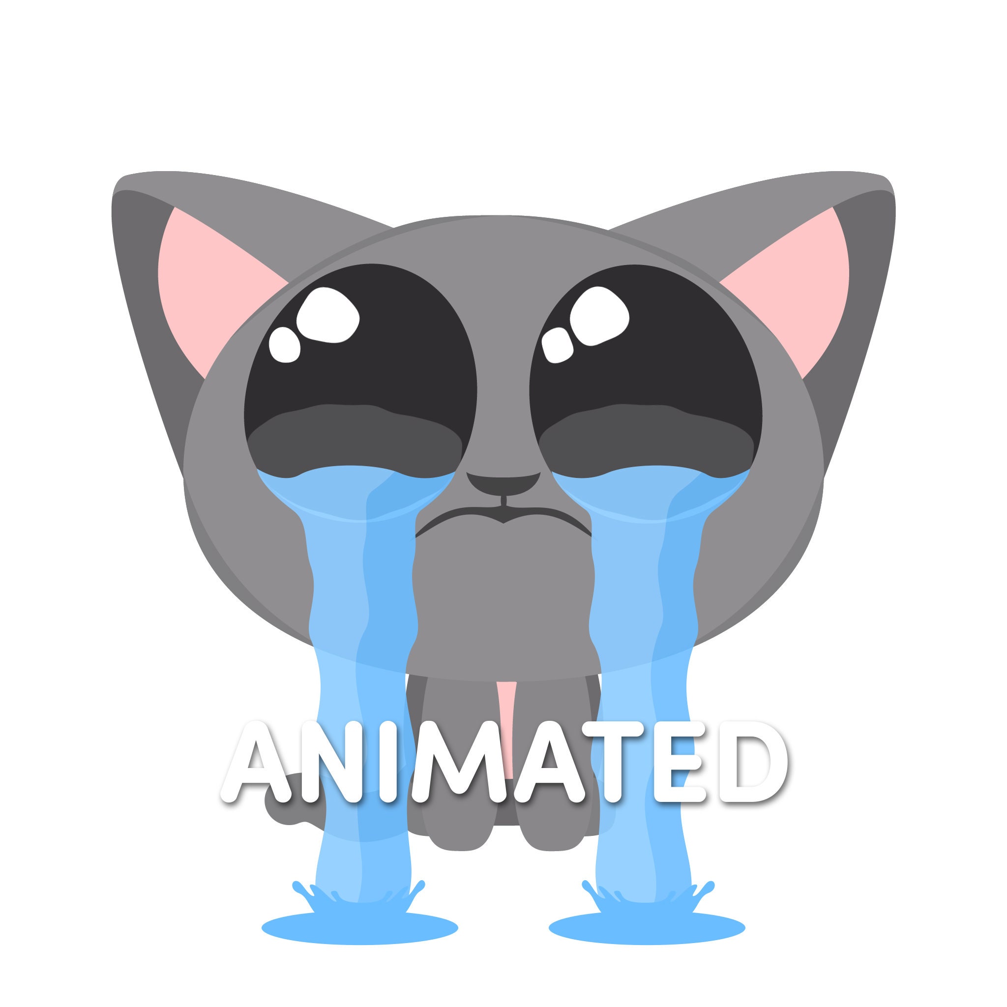 Animated Crying Cat Emote for Twitch/discord - Etsy