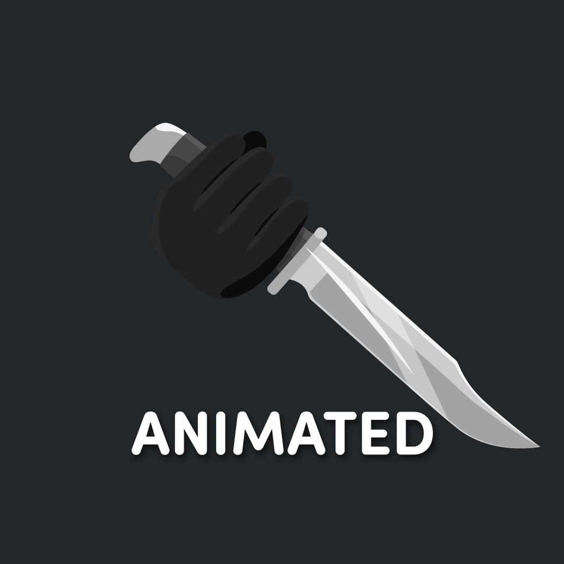 Animated Emote - 80s Horror Knife - Slasher - Discord - Twitch - Etsy