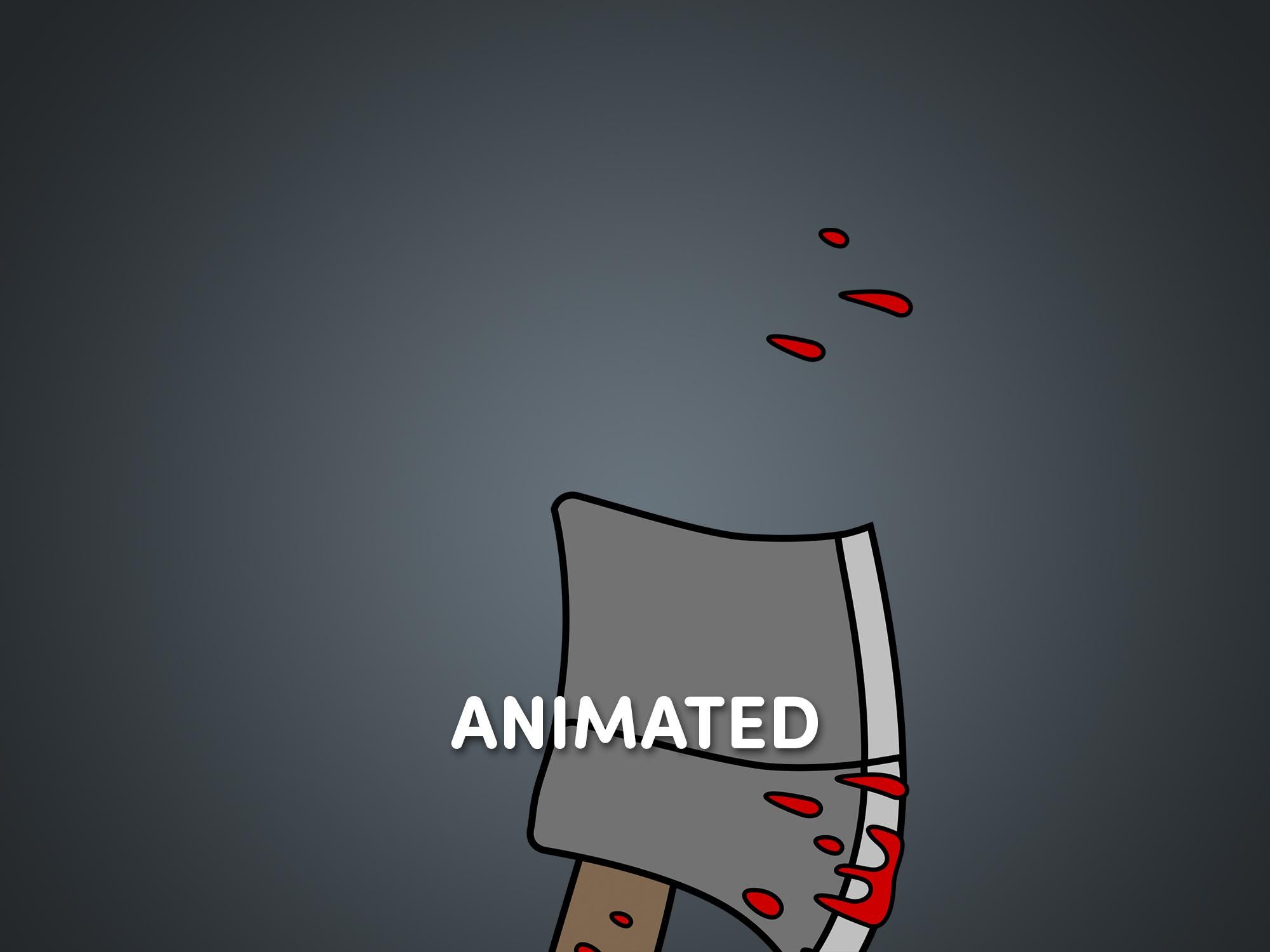 Animated Emote - Horror Hatchet - Slasher - Discord - Twitch - Etsy