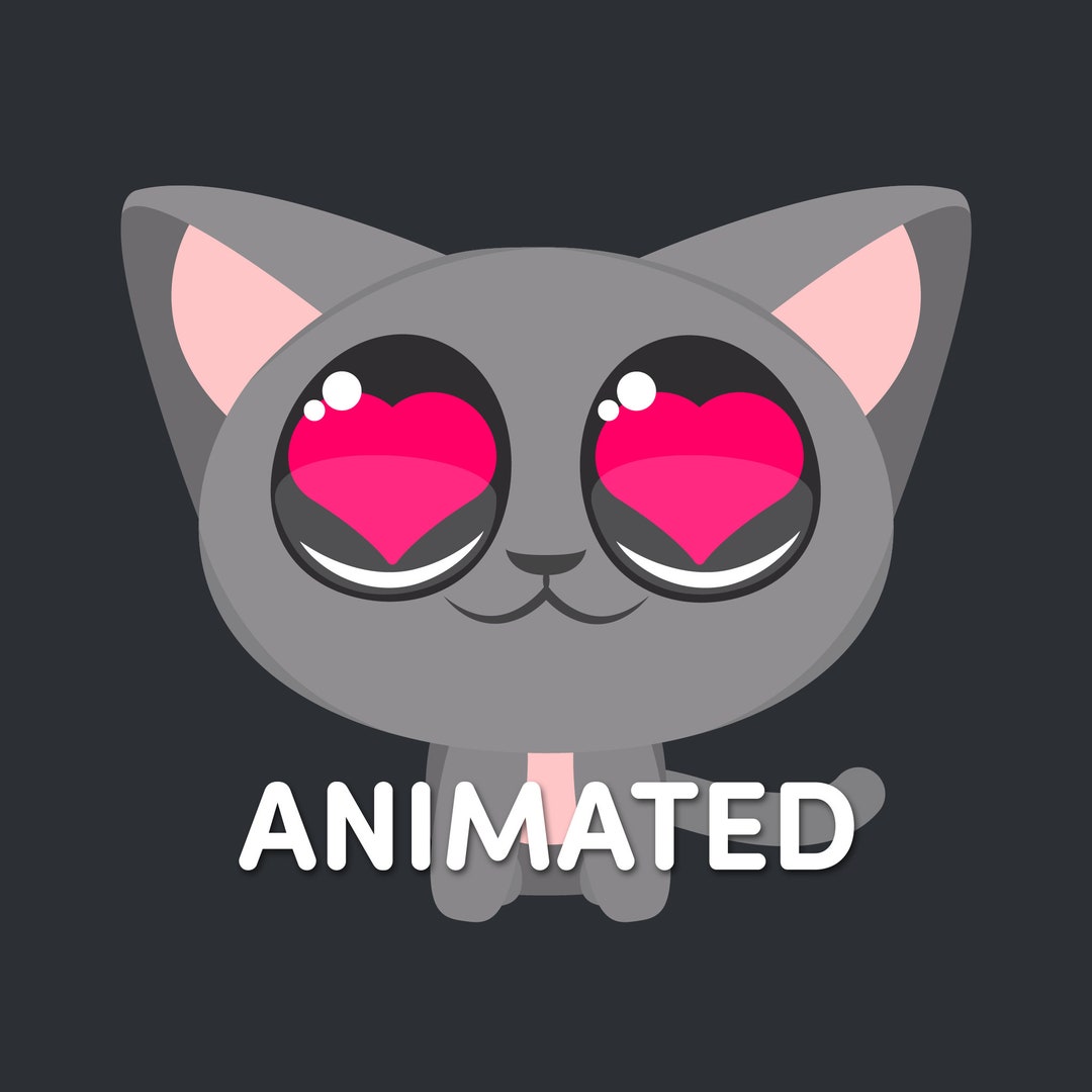 Animated Cat Emote for Twitch: Heart Eyes, Valentine's Theme - Etsy