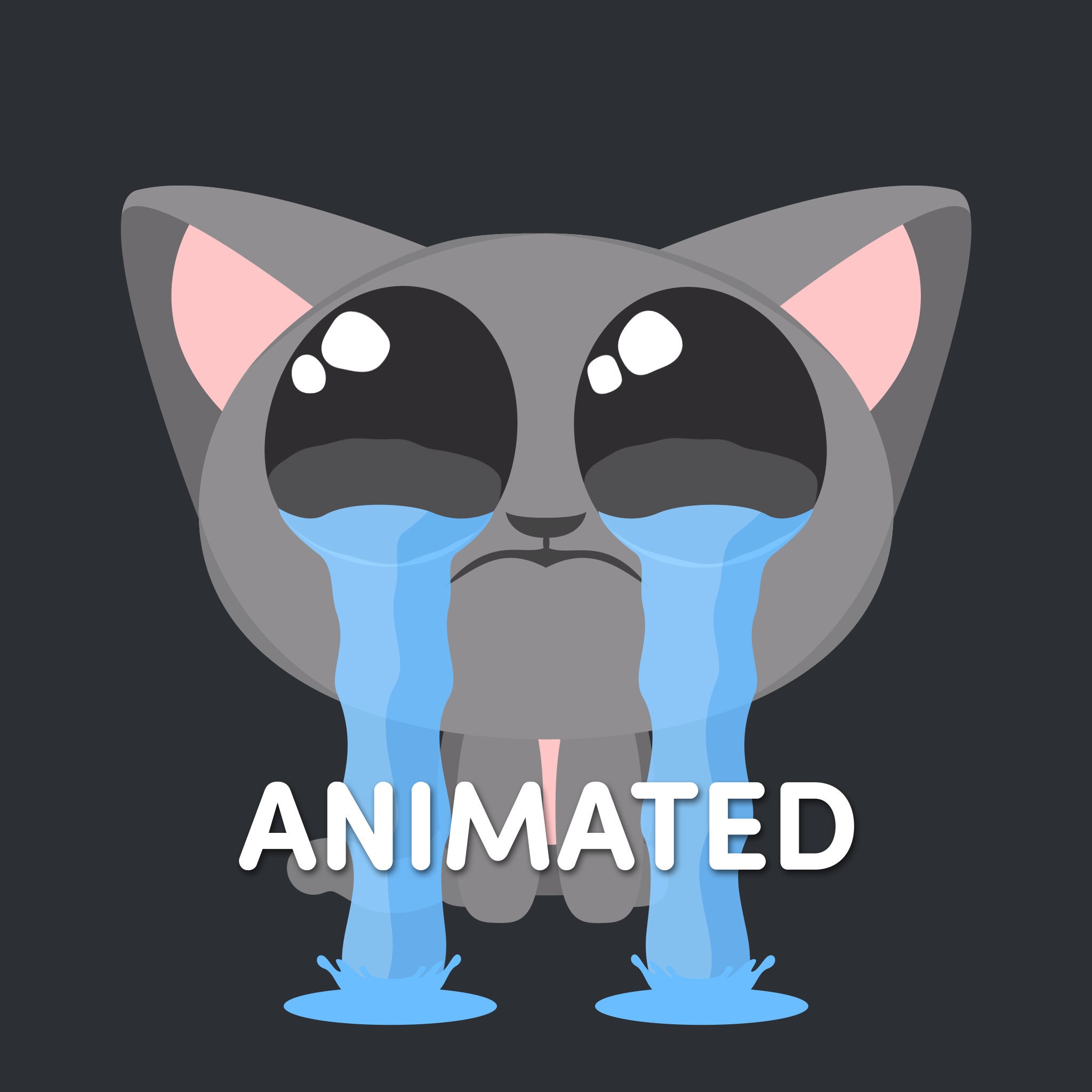 Animated Crying Cat Emote for Twitch/discord - Etsy