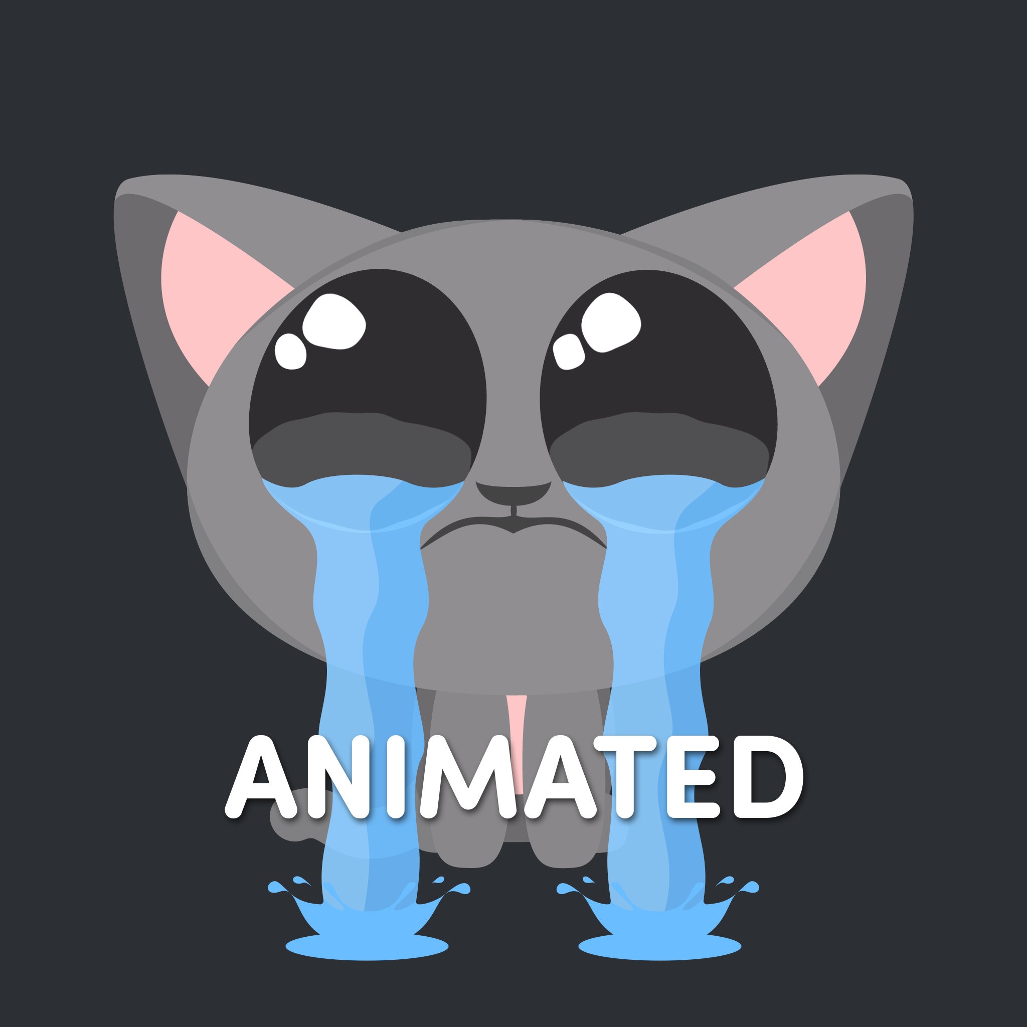 Animated Crying Cat Gif