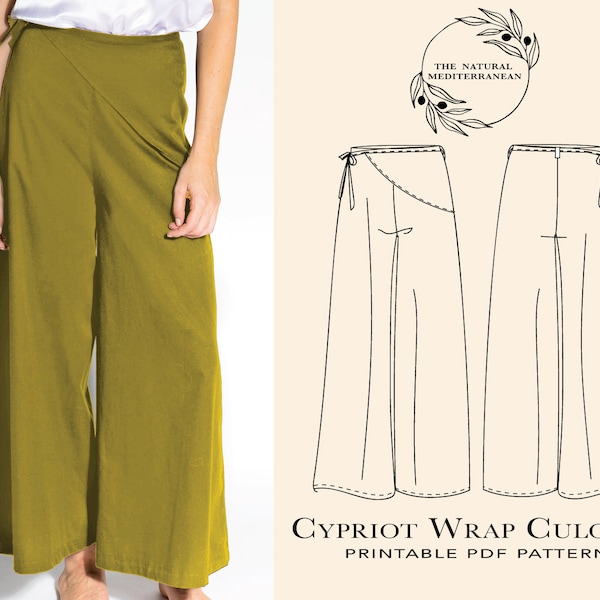 Wide Leg Wrap Pants Pattern - Etsy
