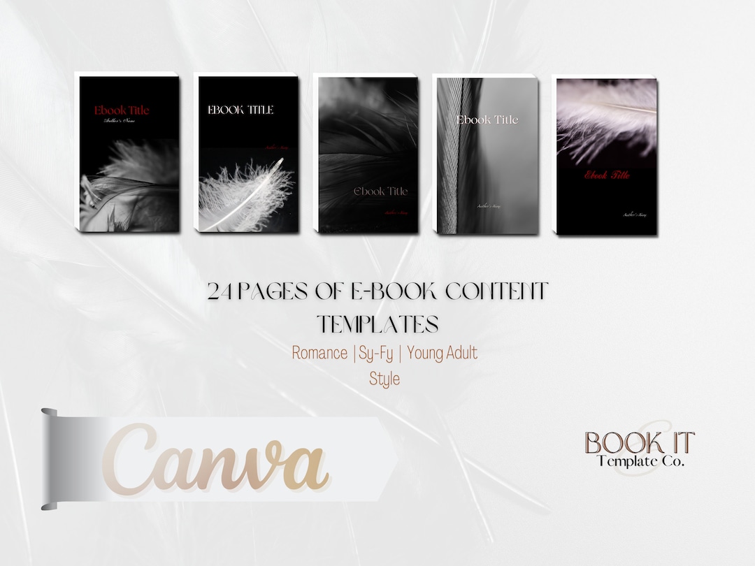 Ebook Novel Template Romance Book Young Adult Novel Canva Template Book ...