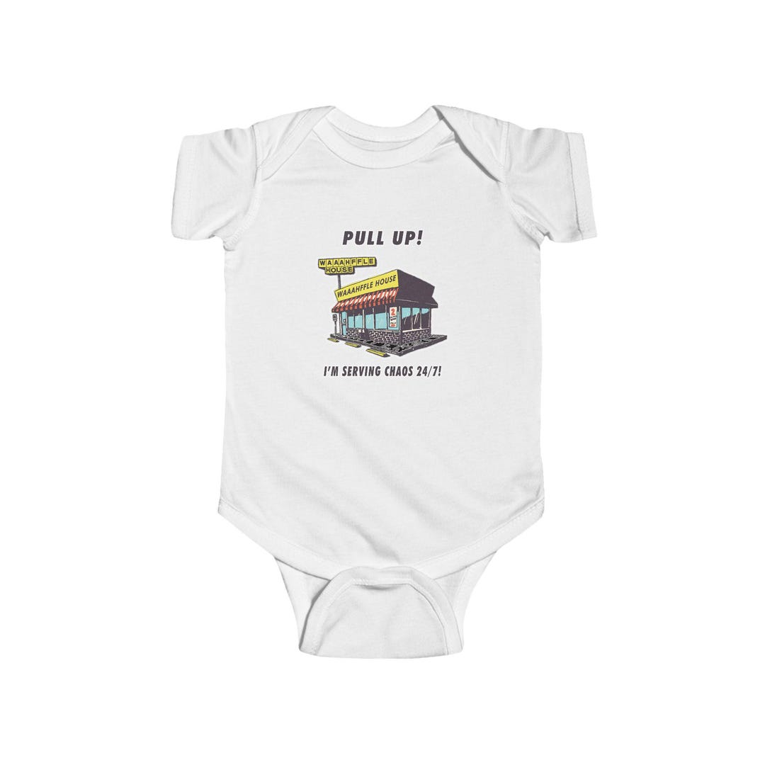 Serving Chaos 24/7 Infant Bodysuit, Funny Baby Outfit, Cute Newborn ...