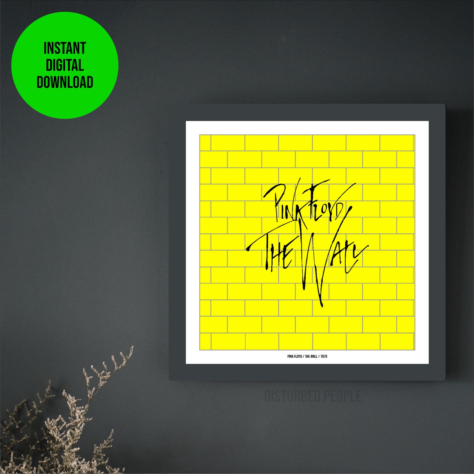 Pink Floyd, the Wall, Album Cover Illustration, Poster, Wall Art, Room ...