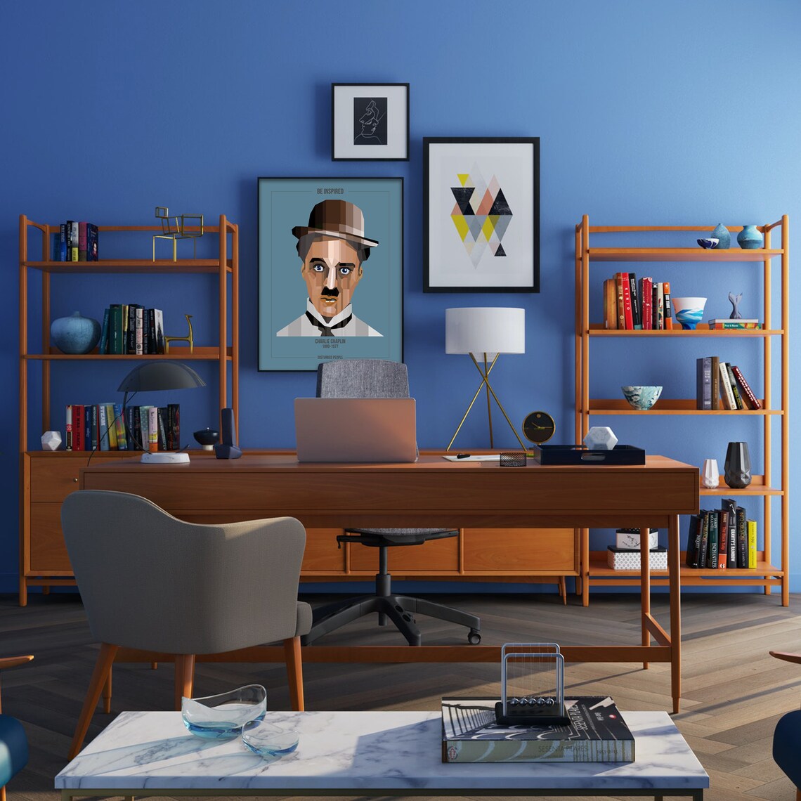 Charlie Chaplin, Be Inspired, WPAP Style Wall Art Illustration, Instant ... Charlie Chaplin, Be Inspired, WPAP Style Wall Art Illustration, Instant ...