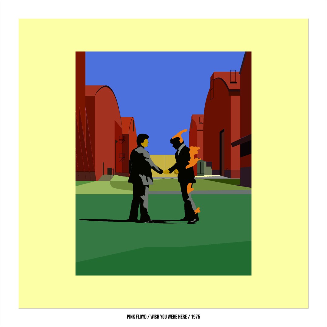 Pink Floyd, Wish You Were Here, Album Cover Illustration, Poster, Wall ...
