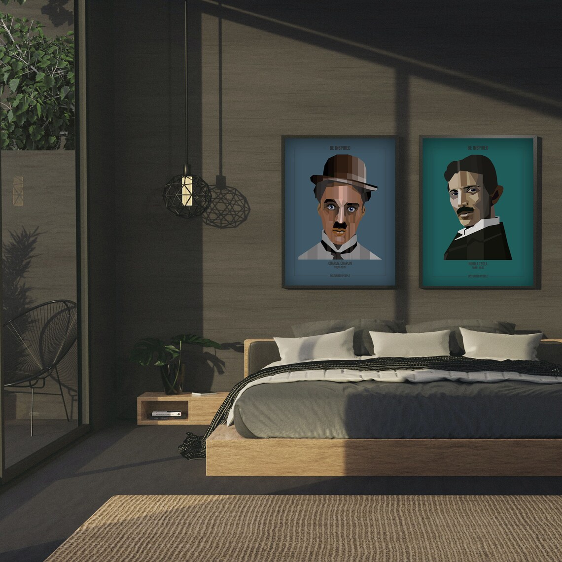 Charlie Chaplin, Be Inspired, WPAP Style Wall Art Illustration, Instant ... Charlie Chaplin, Be Inspired, WPAP Style Wall Art Illustration, Instant ...