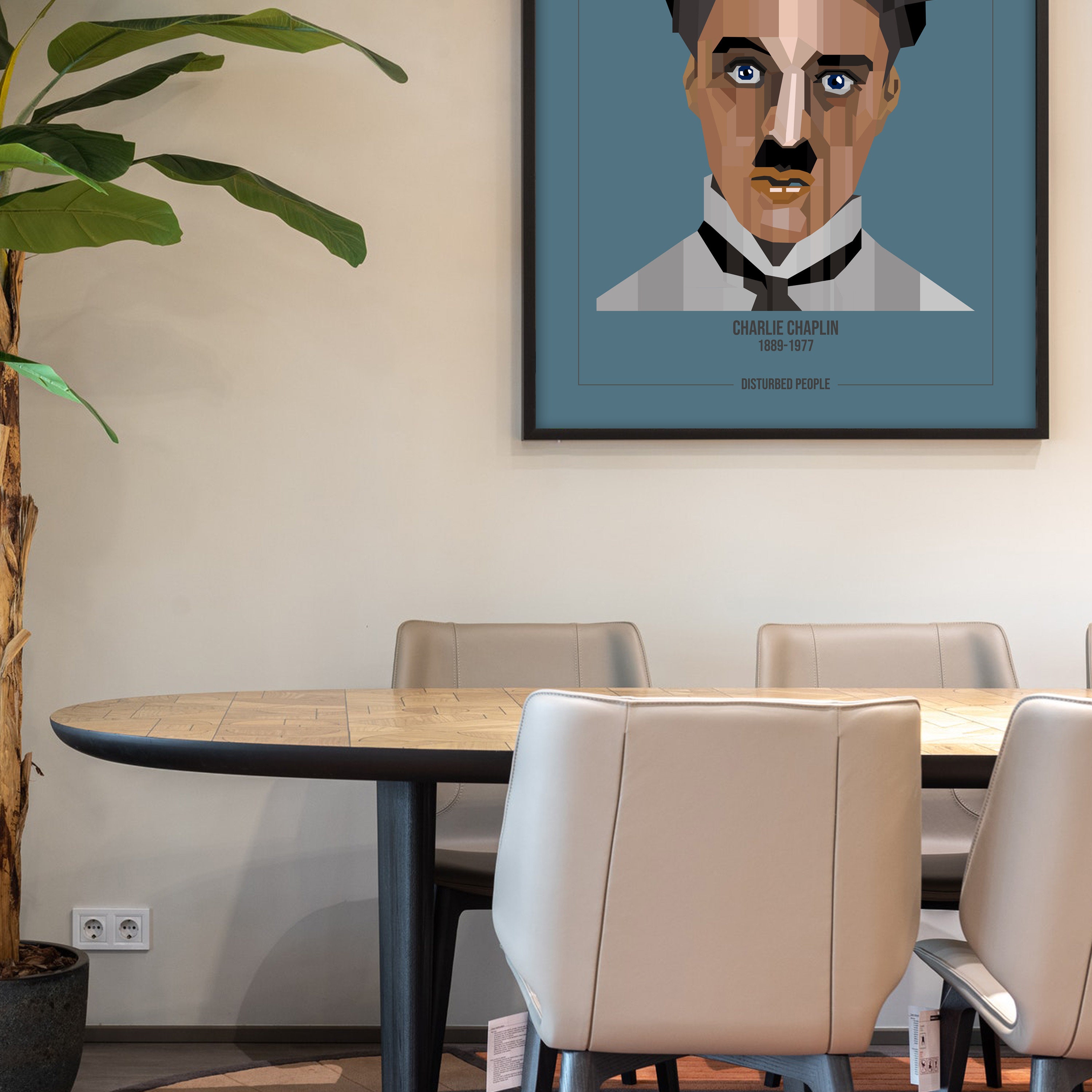 Charlie Chaplin, Be Inspired, WPAP Style Wall Art Illustration, Instant ... Charlie Chaplin, Be Inspired, WPAP Style Wall Art Illustration, Instant ...