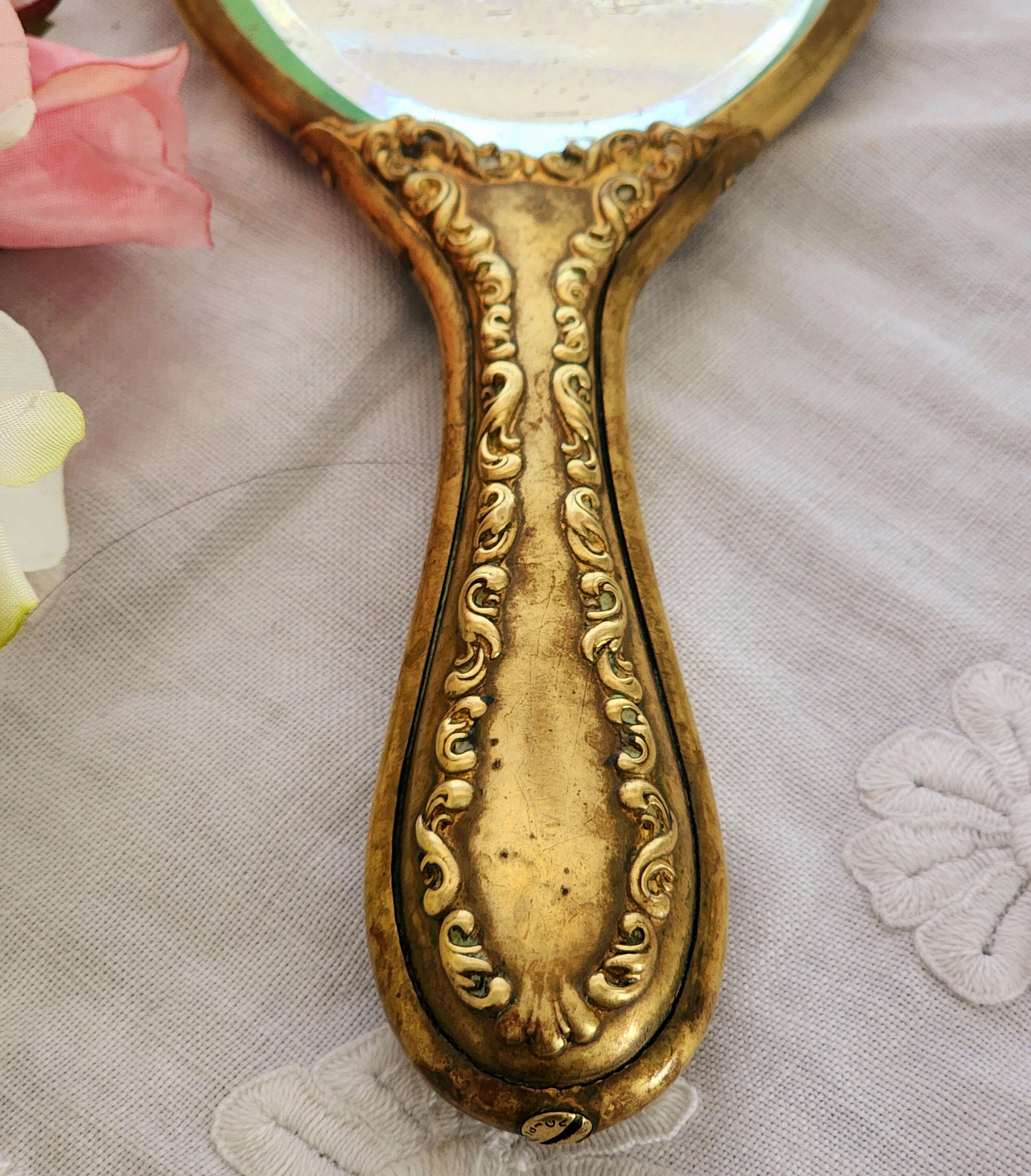 Vintage Victorian Hand Painted Porcelain Cherub Handheld Mirror - Etsy