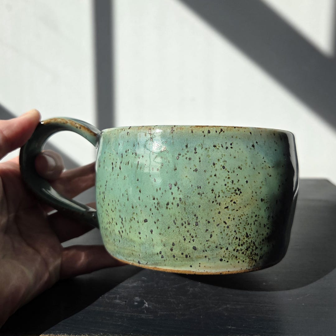Robin's Egg Blue Pottery Mug/bowl - Etsy
