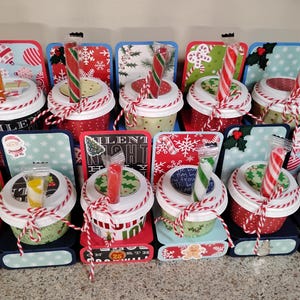 Mini Christmas Candy Cup With Holder: Holiday Party Favor - Etsy