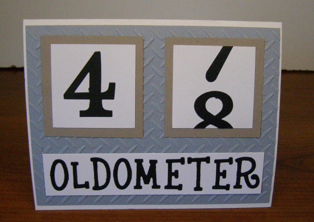 Funny Oldometer Birthday Card for Him: Handmade Card - Etsy