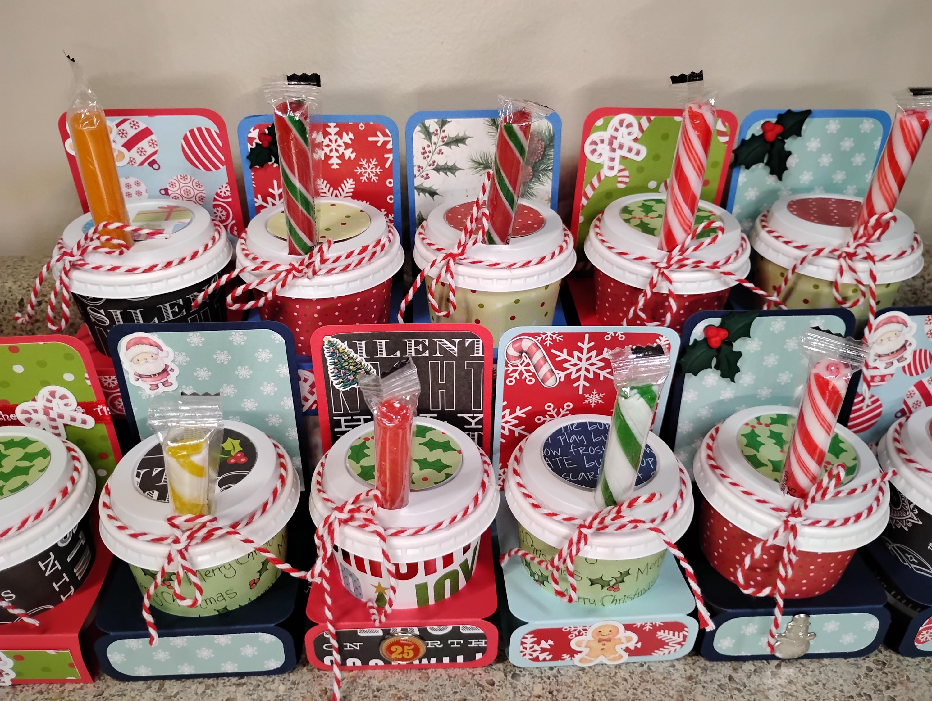 Mini Christmas Candy Cup With Holder: Holiday Party Favor - Etsy
