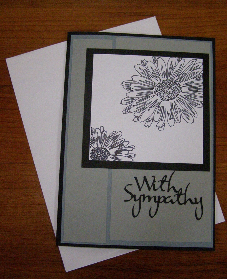 Handmade Flower Sympathy Card. - Etsy