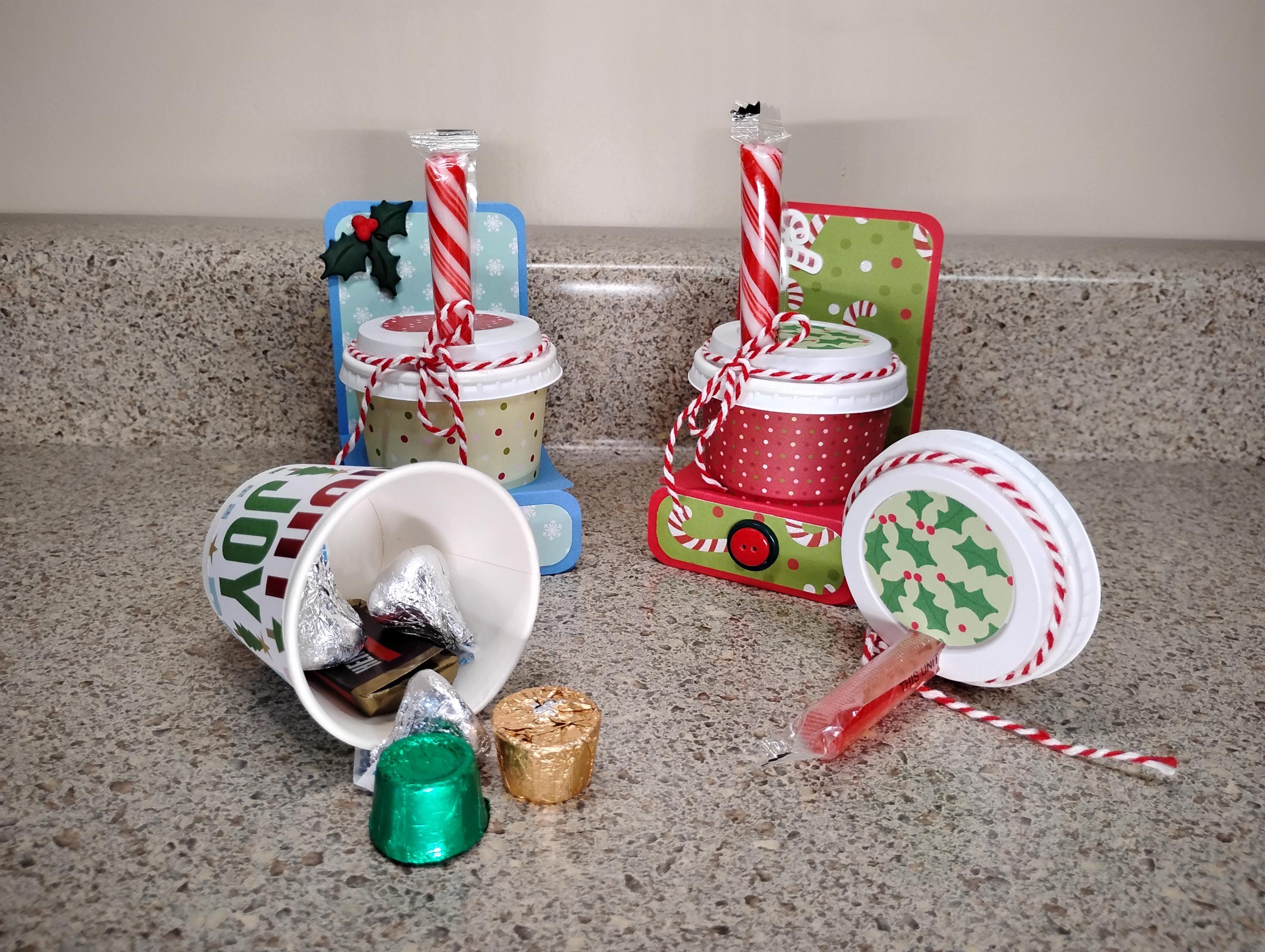 Mini Christmas Candy Cup With Holder: Holiday Party Favor - Etsy
