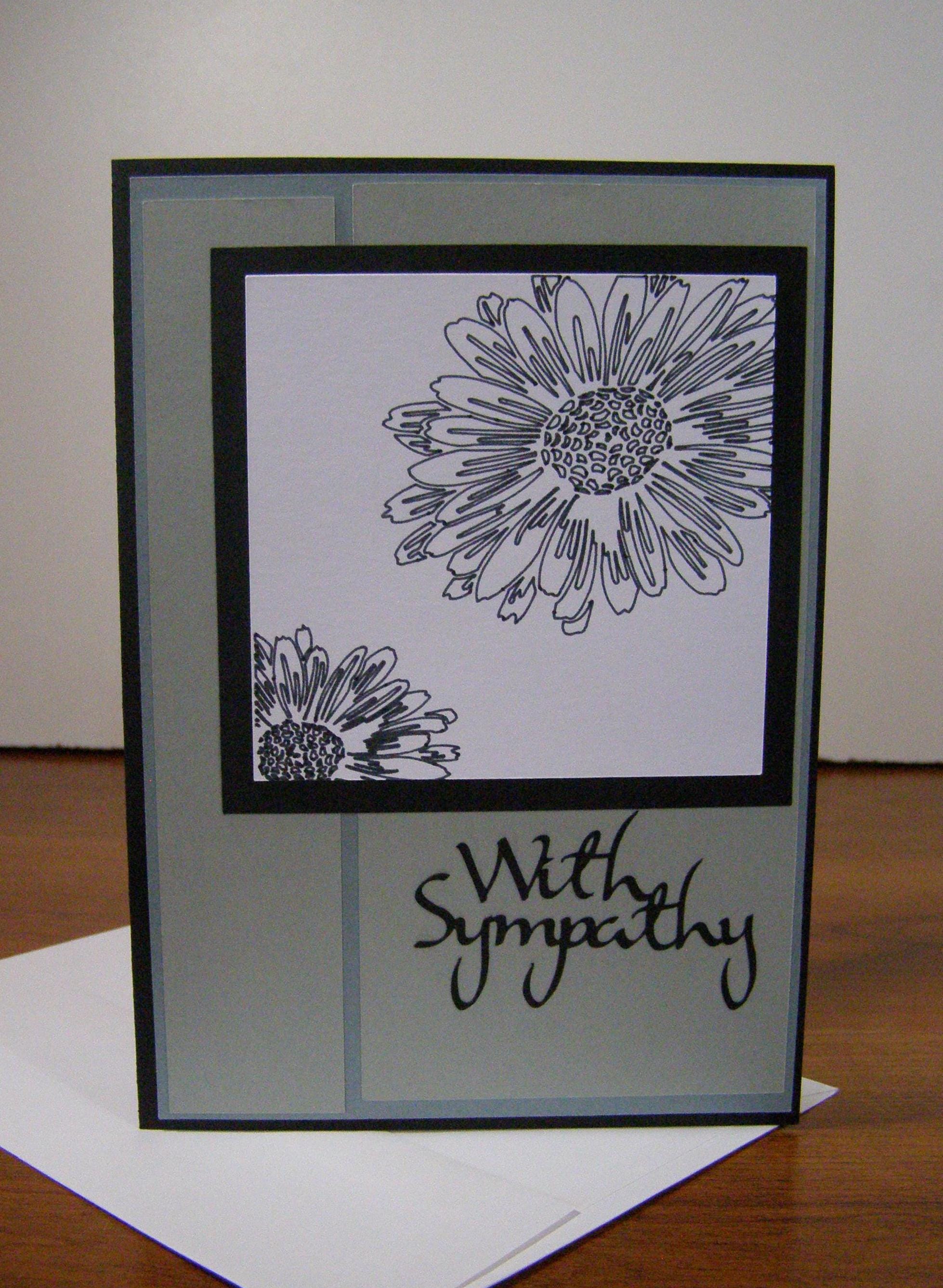 Handmade Flower Sympathy Card. - Etsy