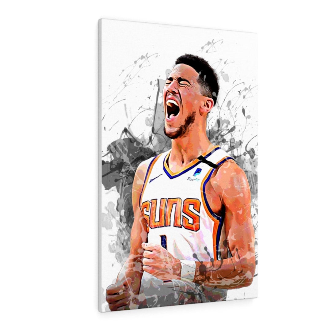 Devin Booker-phoenix Suns- Canvas/ Sports Art Print, Basketball Poster ...