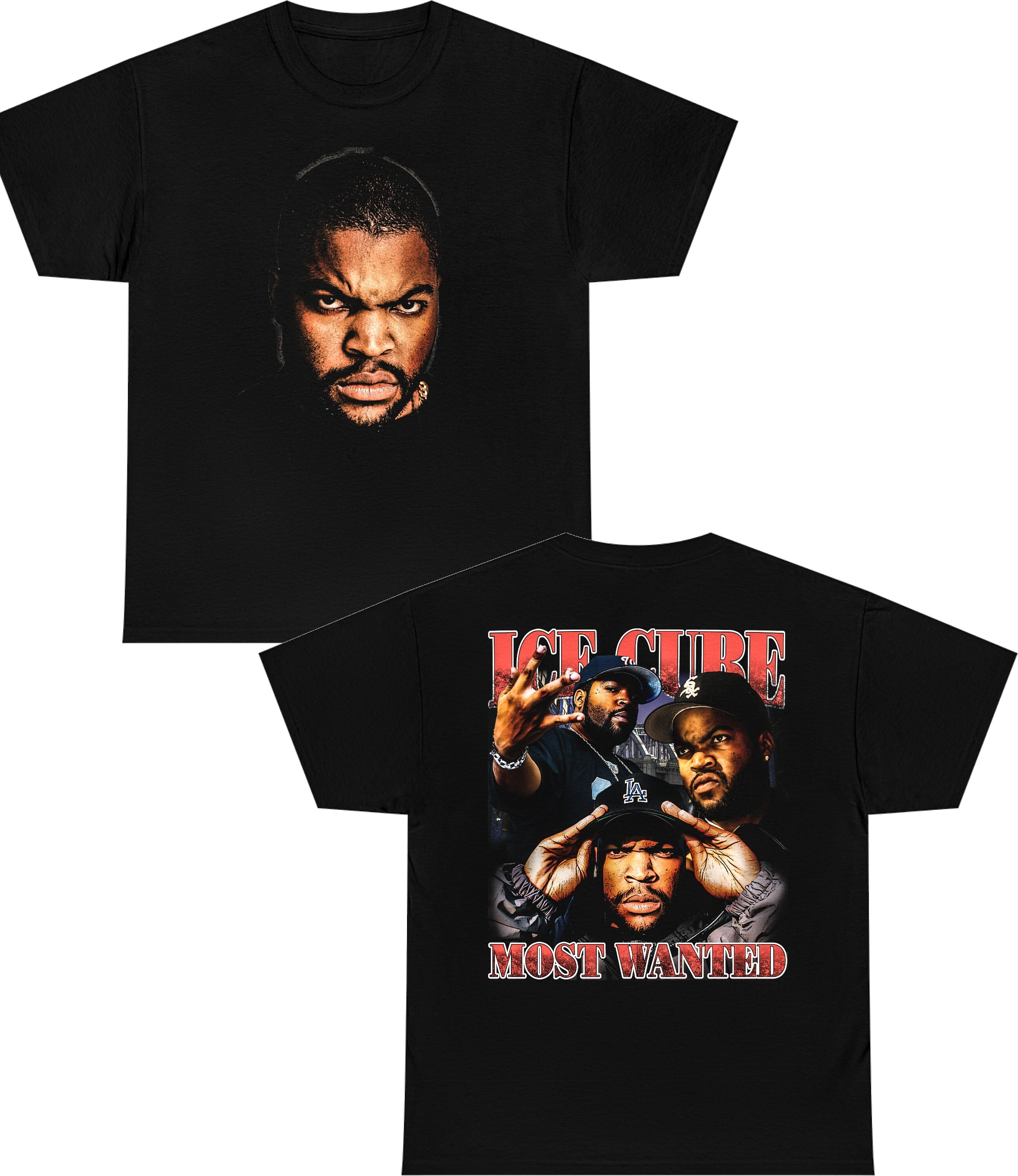 Ice Cube Shirt Throwback Front and Back Tee, T-shirt Rap Tee ...