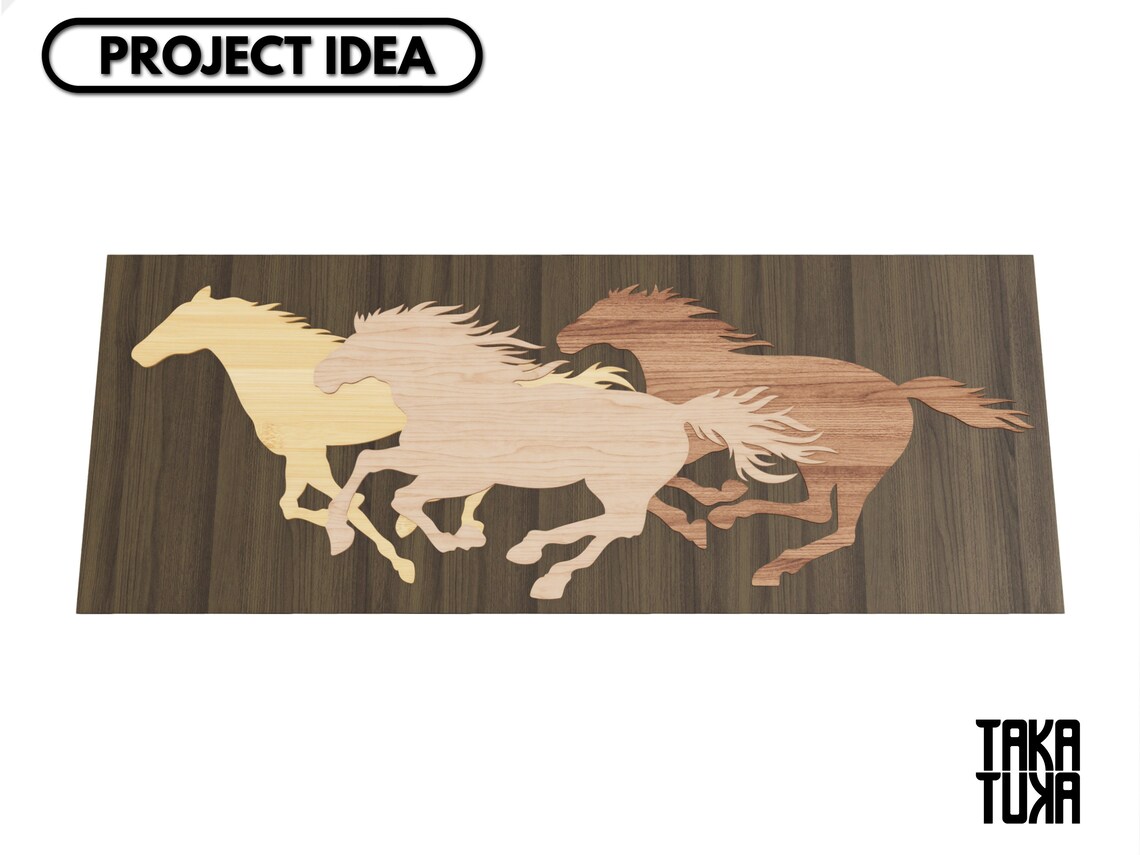 Layered Horses Laser Cut File Glowforge Horse Door Sign Laser - Etsy