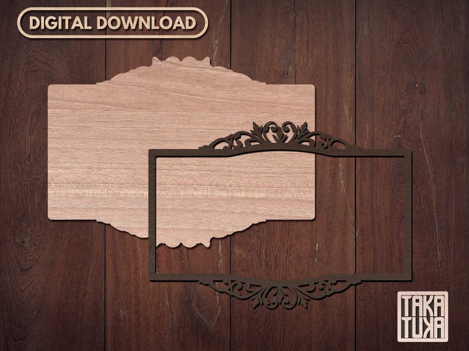 Frames Laser Cut Files, Oval Frame Svg, Rectangle Frame Laser File ...