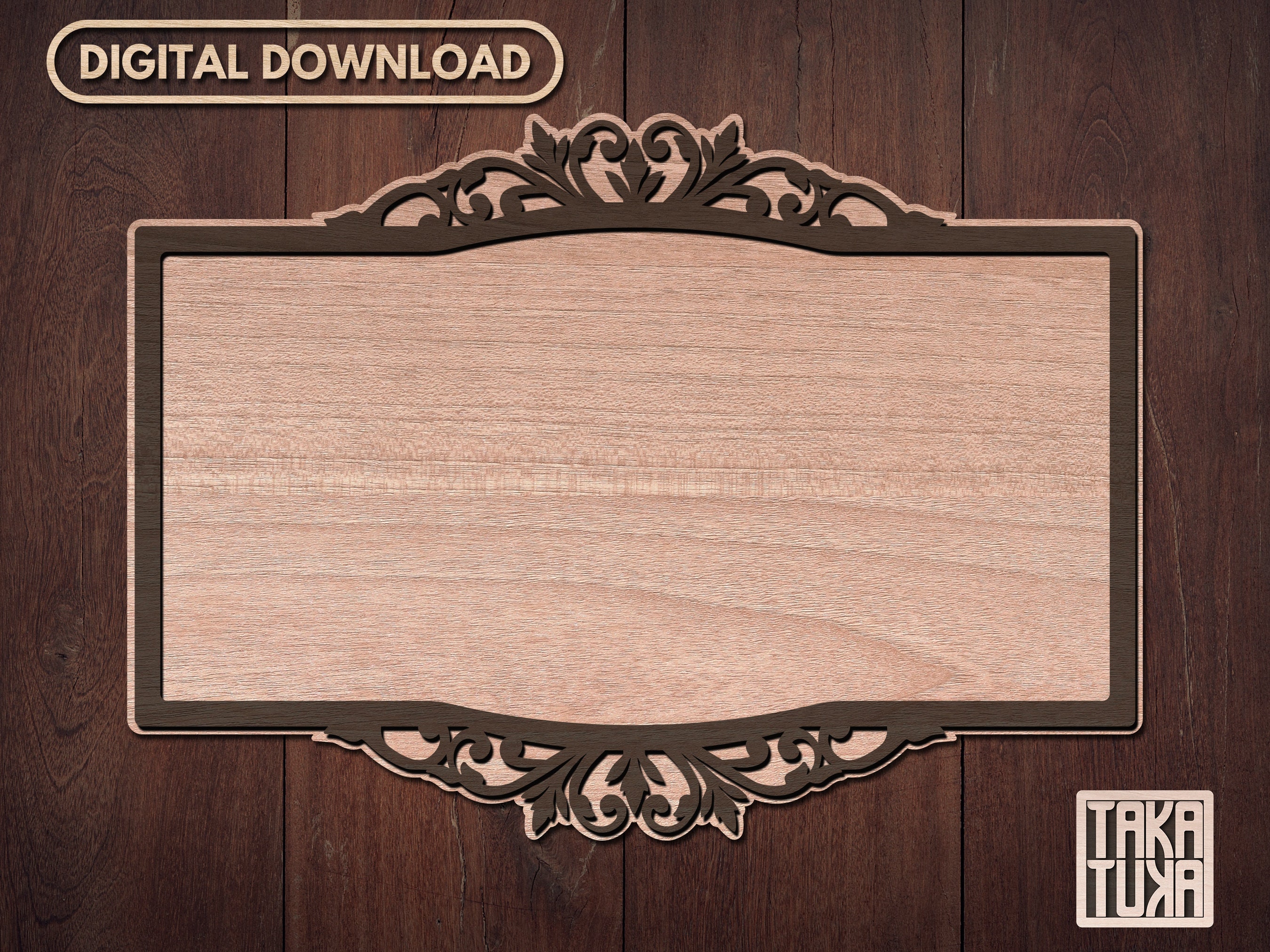 Frames Laser Cut Files, Oval Frame Svg, Rectangle Frame Laser File ...