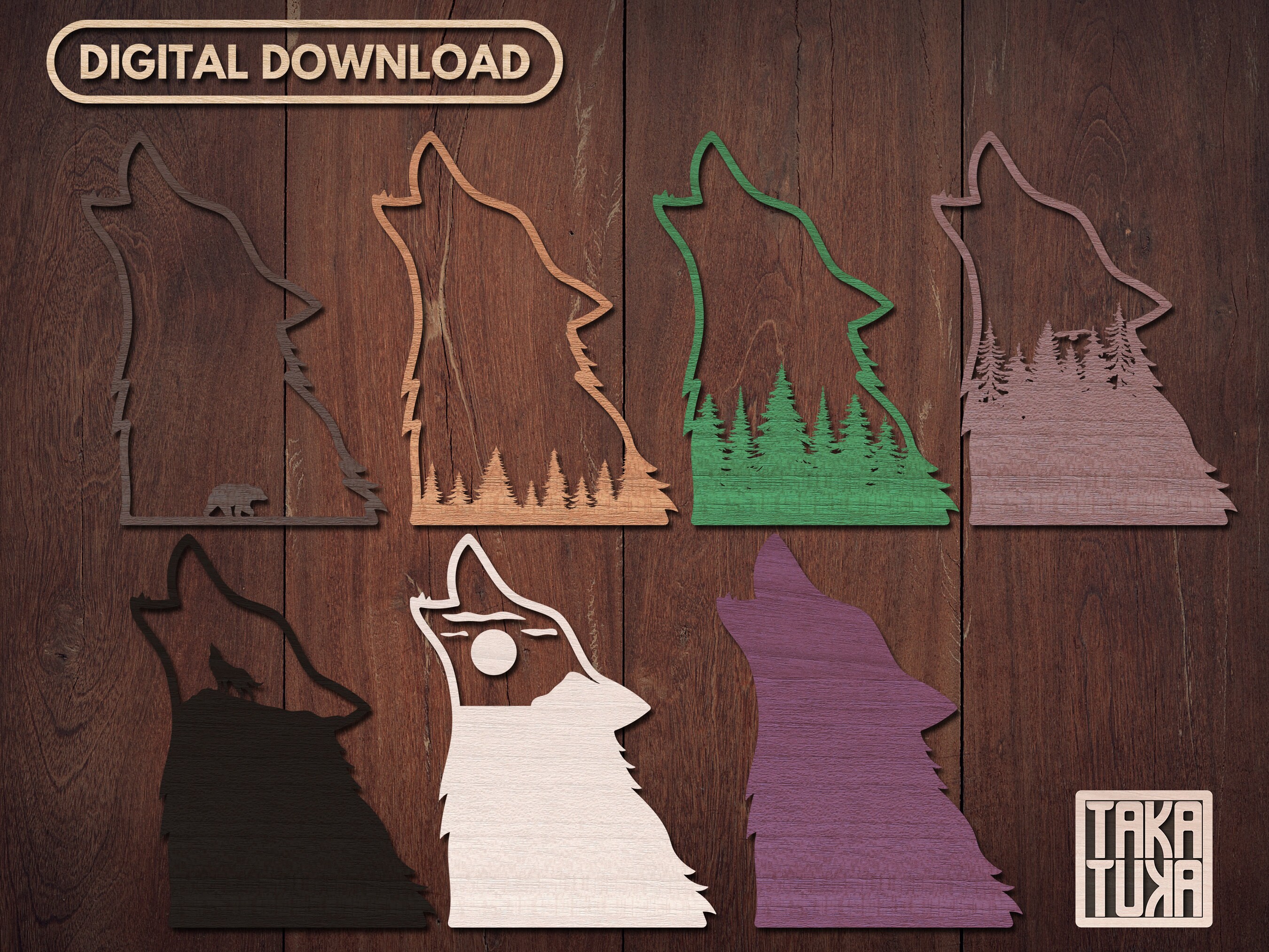 Wolf Laser SVG, Laser Cut File, 3d Shadowbox Wolf Cut File, Layered ...