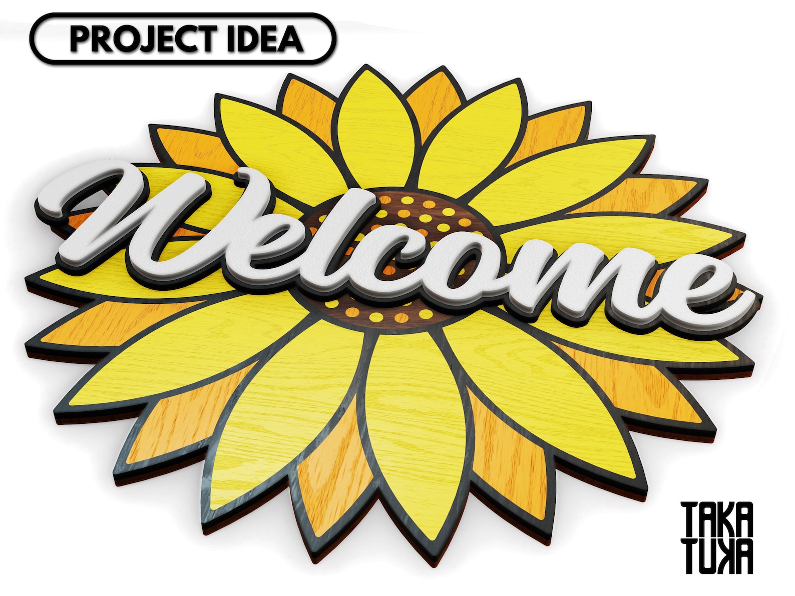Welcome Sunflower Svg Welcome Sign Svg Door Decor Svg Multi Layer